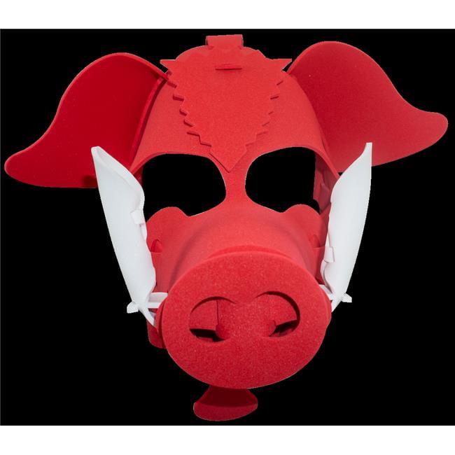 University Outfitters GFF60397 Razorback Pig Mask, Red & White ...