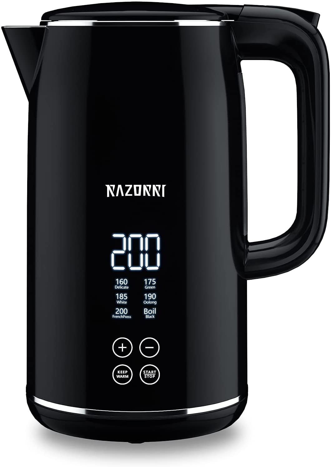 Razorri Electric Kettle, 1.7L, LED, BPA-Free, Stainless Steel, Cordless ...