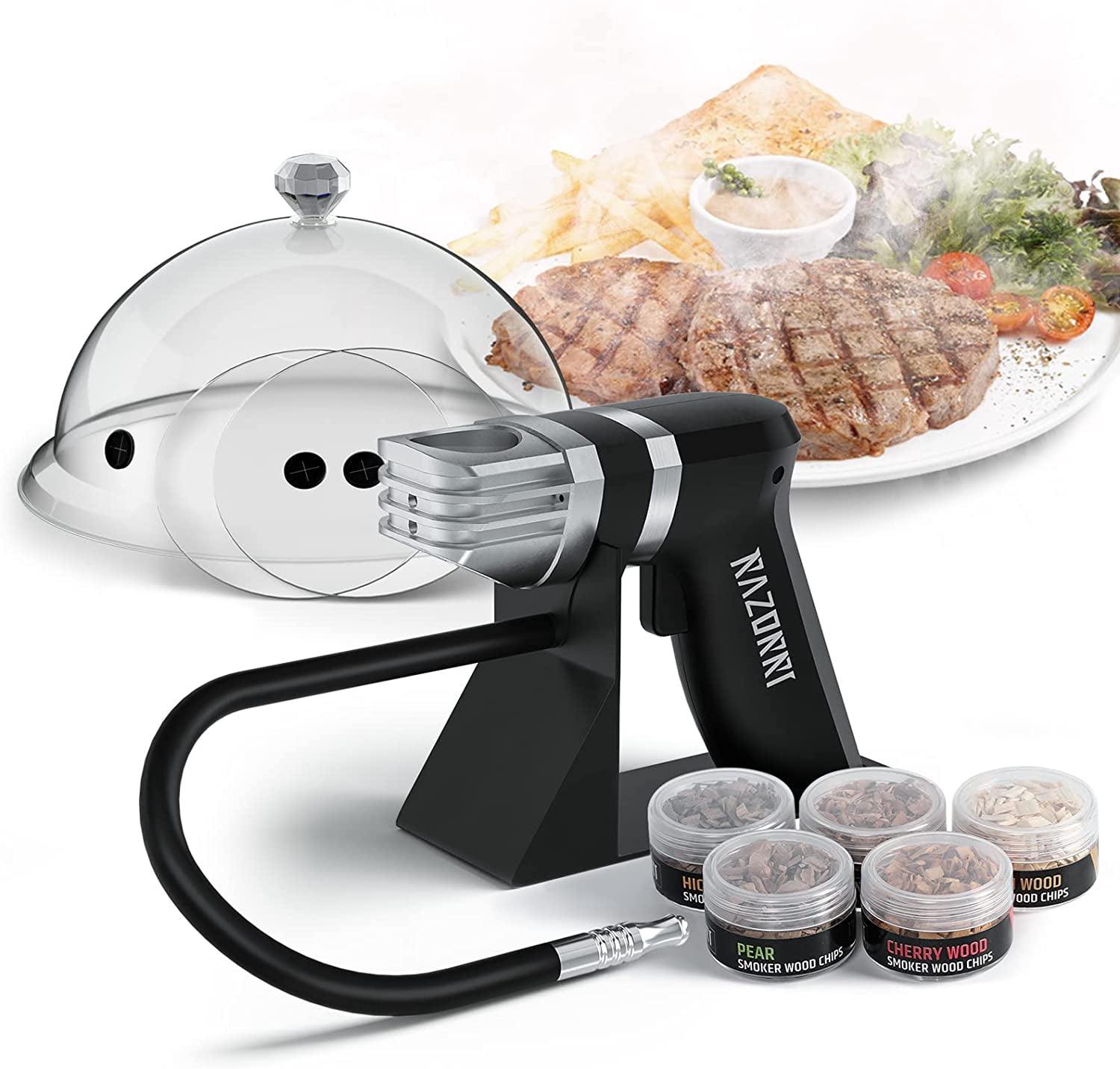 Razorri Smoking Gun Smoke Infuser - Includes 5 Wood Chips, Dome & Disk ...