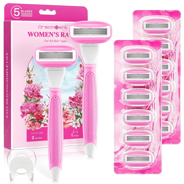 Dream Master Women's Razors: 2 Handles, 14 Refills, 5-Blade, Shower ...