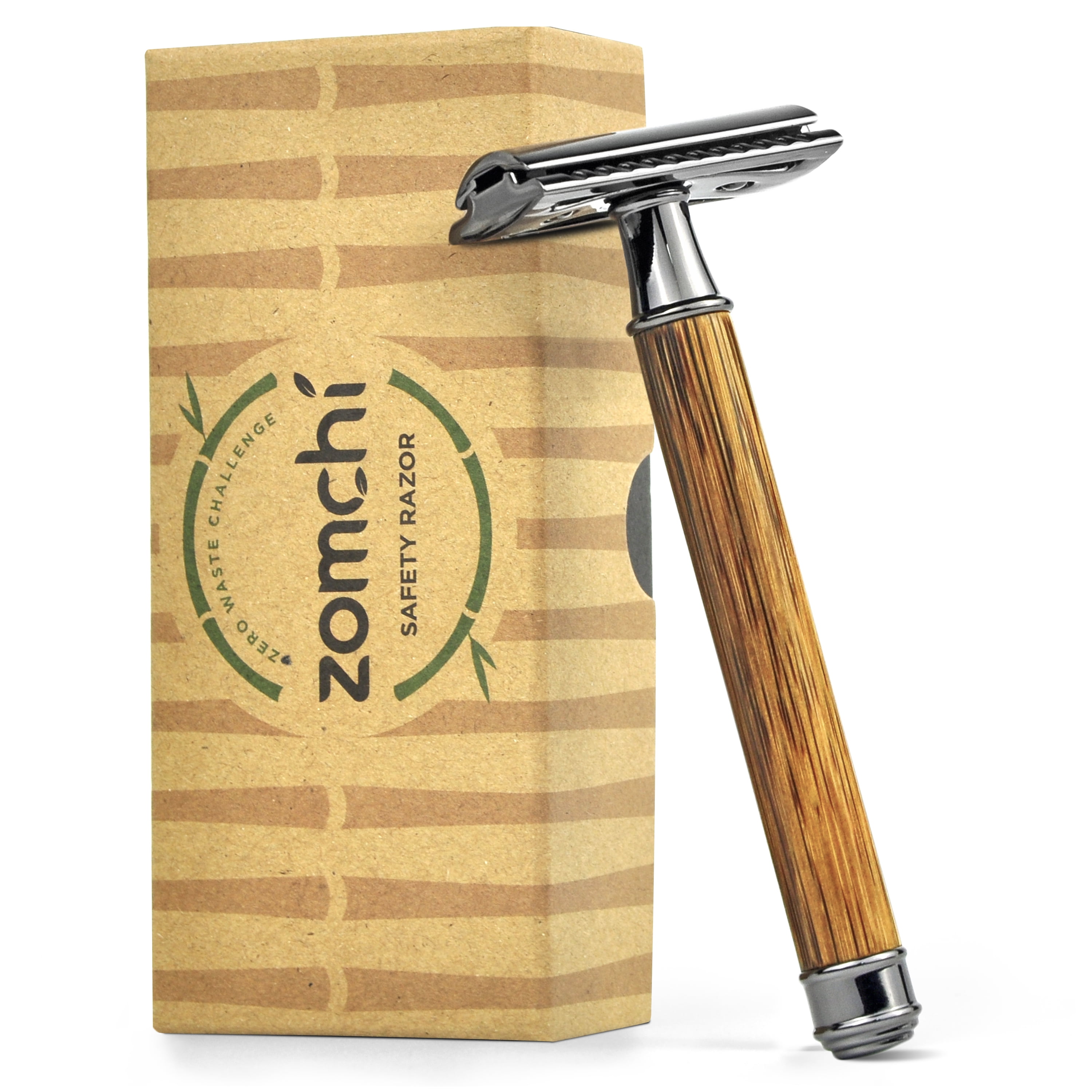 Razors for Men or Women, Eco Razor with Long Natural Bamboo Handle ...