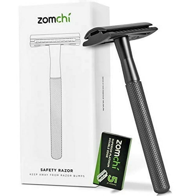ZOMCHI Safety Razor for Men with 5 Double Edge Safety Razor ZOMCHI Safety Razor for Men with 5 Double Edge Safety Razor