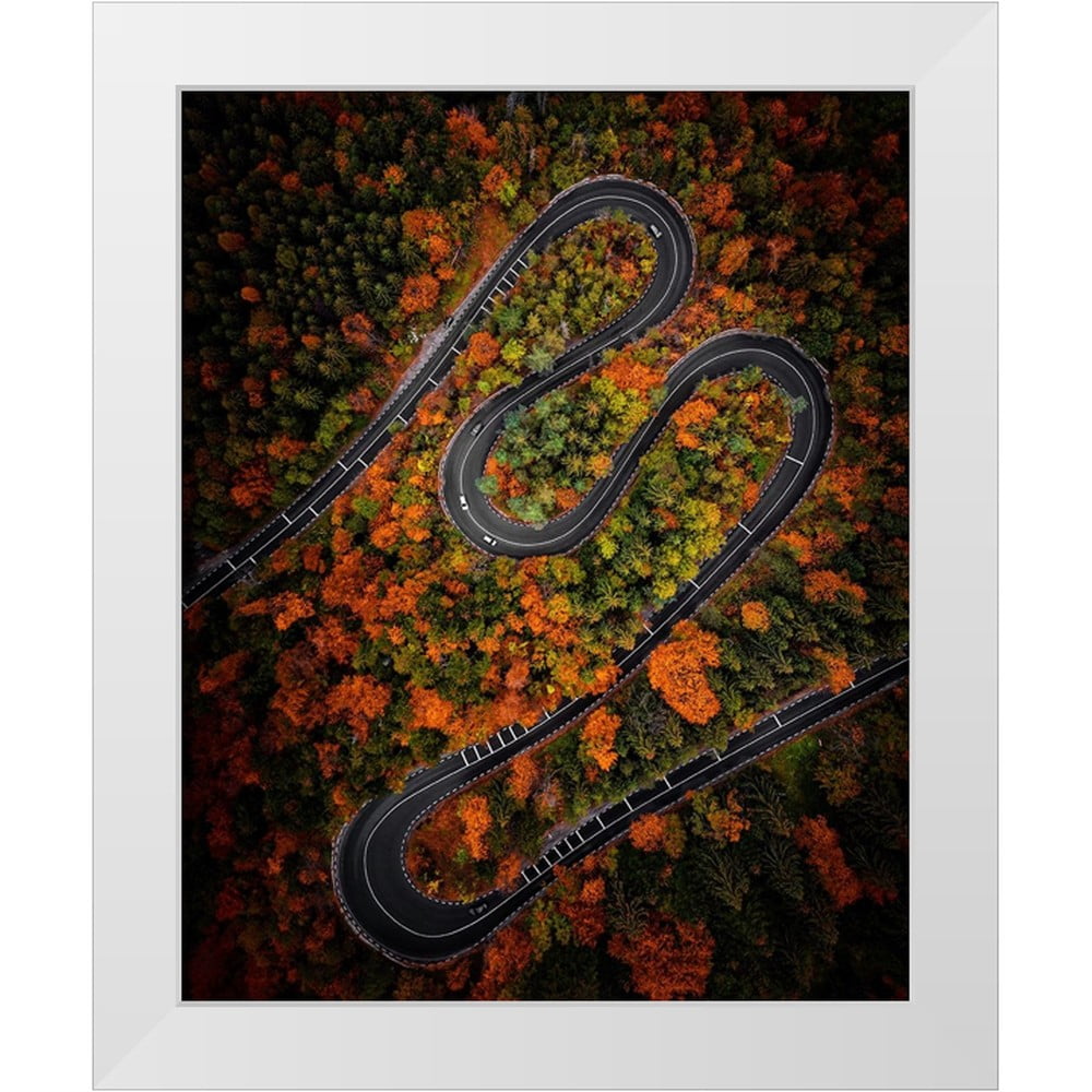 Razvan 26x32 White Modern Wood Framed Museum Art Print Titled - Curves - Walmart.com