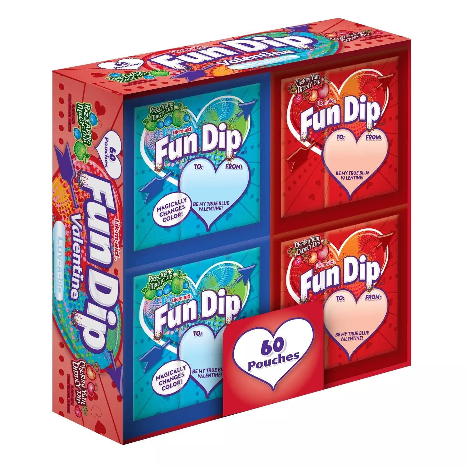 Razz Apple Magic Dip and Cherry Yum Diddly Dip Flavored Fun Dip (0.43oz ...