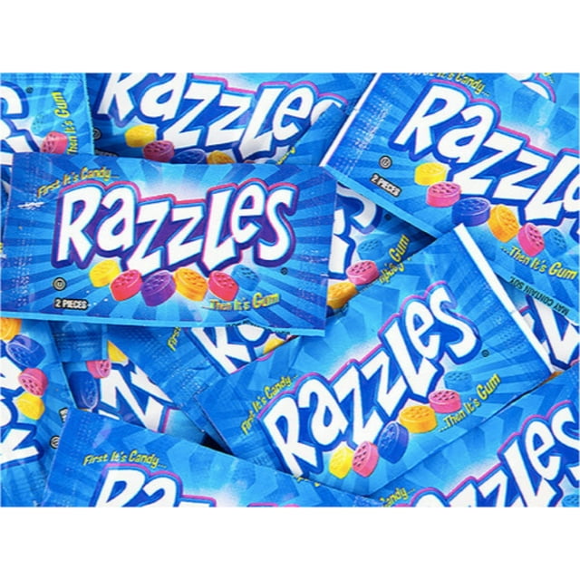 Razzles Candy Gum 2-Piece Packets 12 Oz. Bag (Approx. 100 Count ...