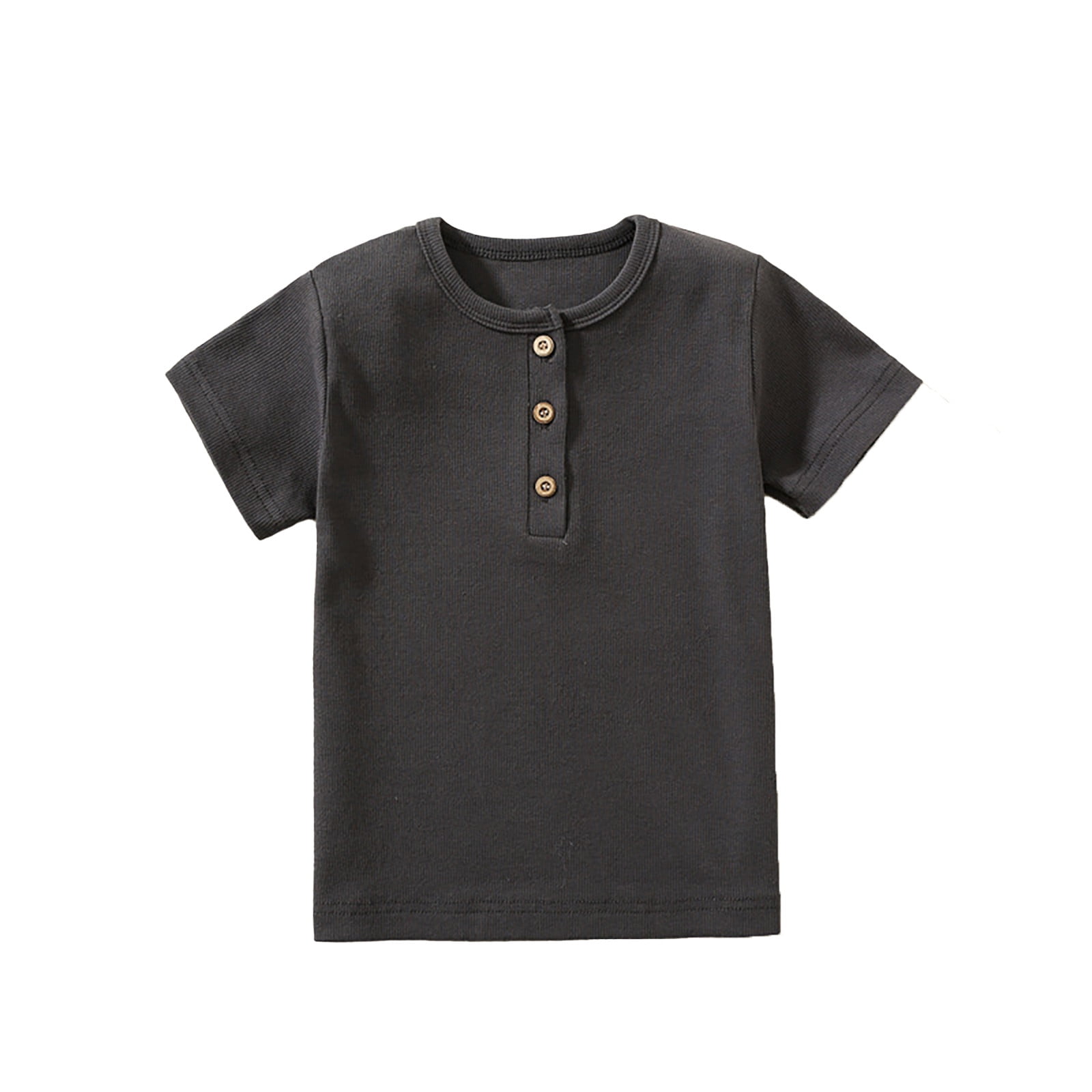 Razzly Little Boys T Shirts Kids,Solid Color Henley Collar Boys Short ...