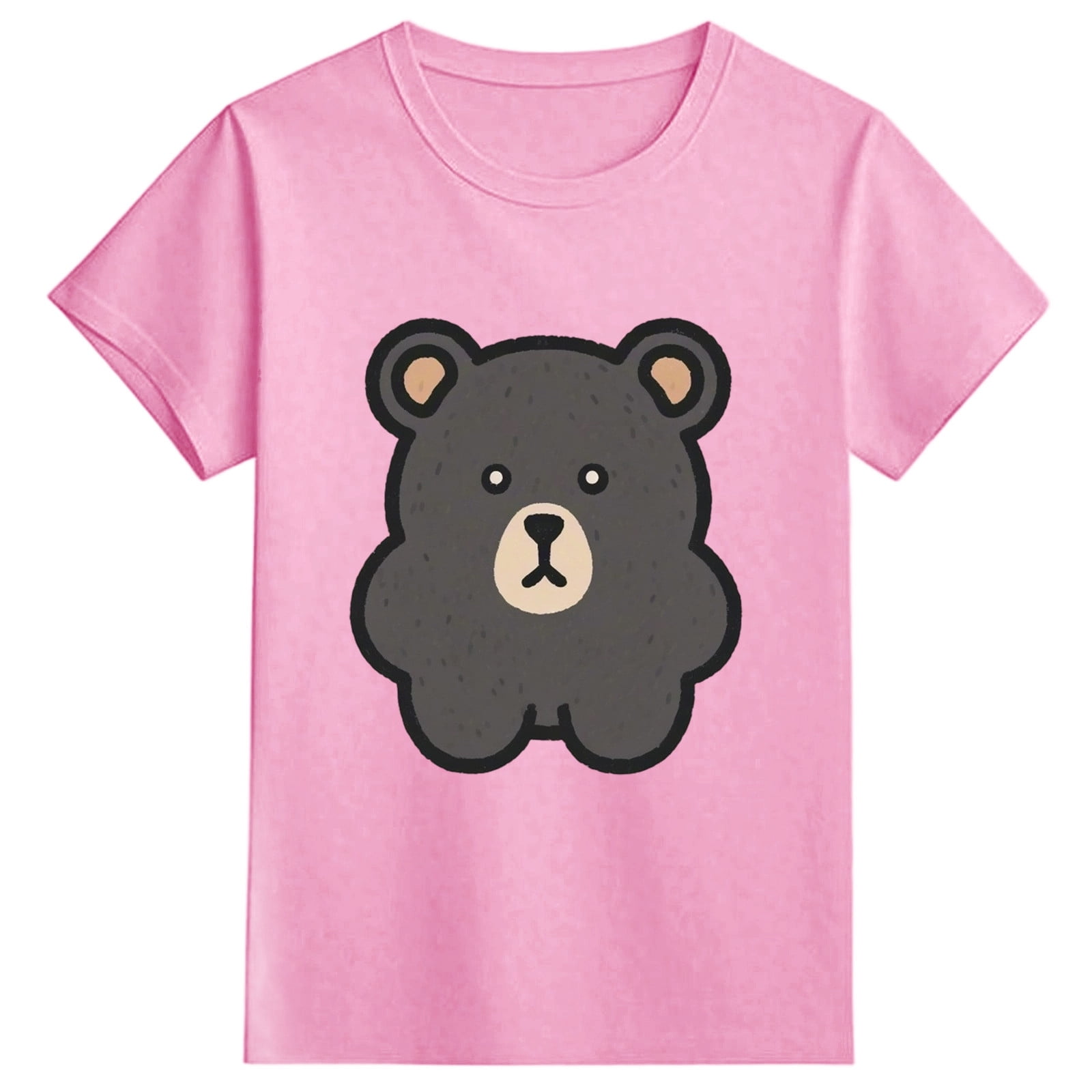 Razzly Little Girls Tees for Kid, Teddy Bear Graphic Shirts Cotton Kids ...