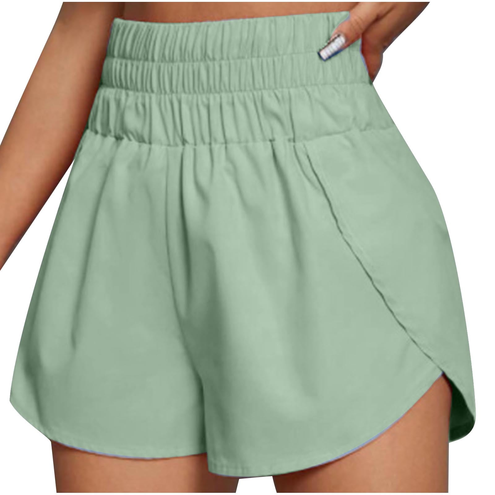 Rbculf Athletic Shorts For Womens High Waisted Running Shorts Pocket