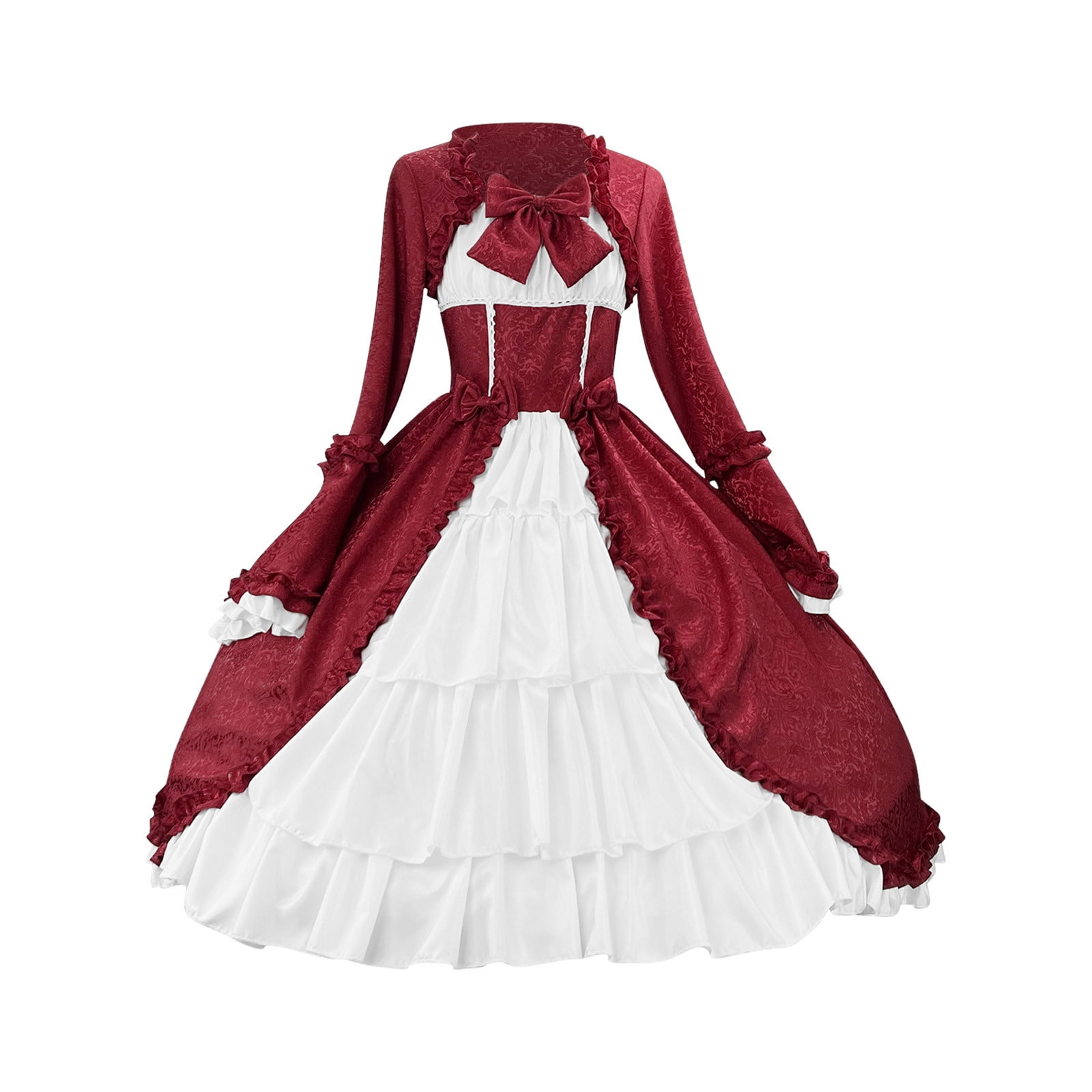 RbCulf Gothic Vintage Dress for Womens Renaissance Retro Maxi Dresses ...