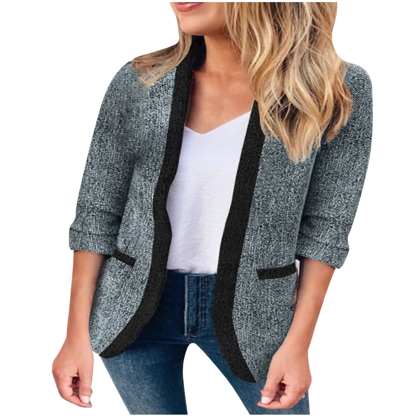 RbCulf Suits Jacket for Women Regular Fit Work Blazers Open Font ...