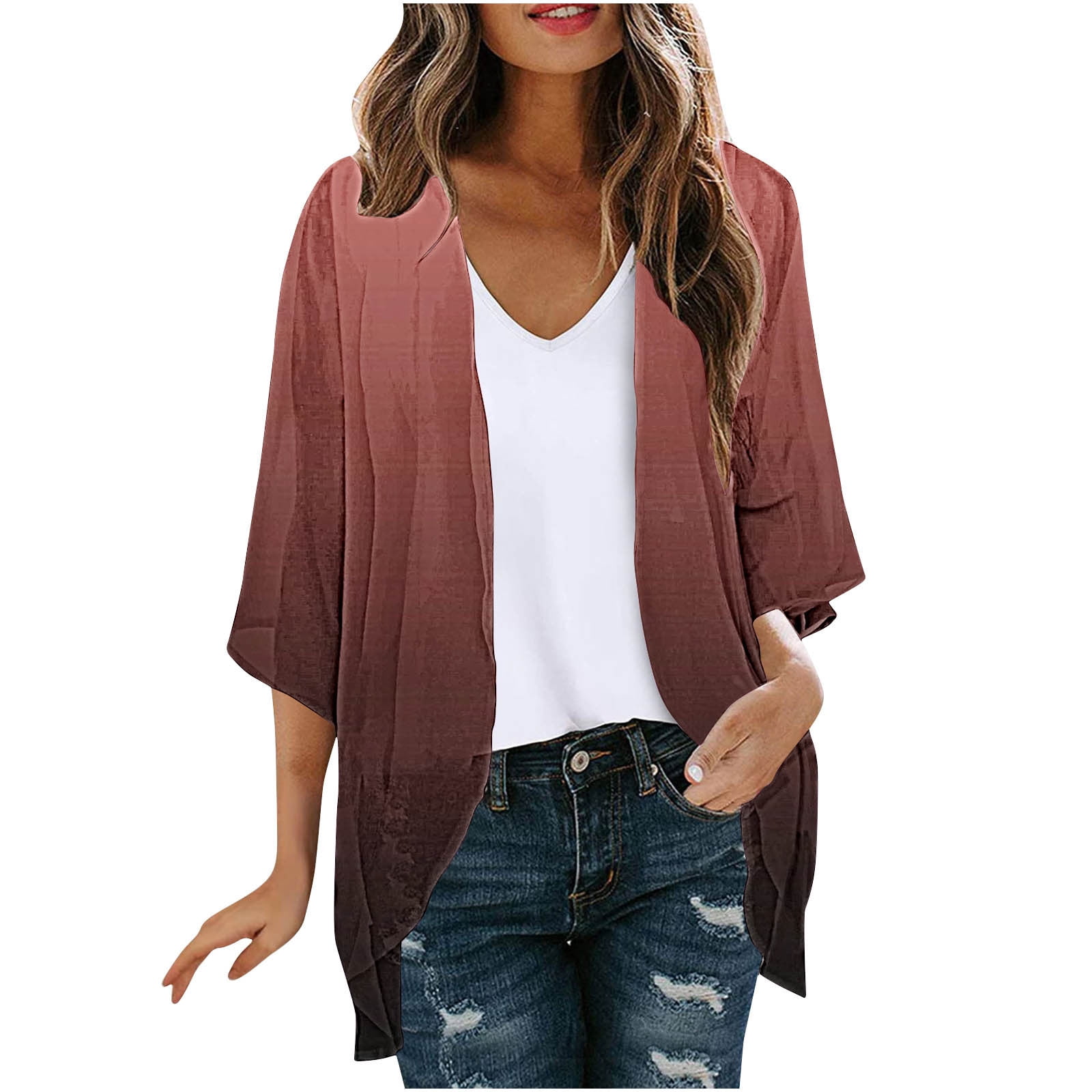 RbCulf Swimsuit Coverup for Women Beach Sheer Kimono Cardigan Summer ...