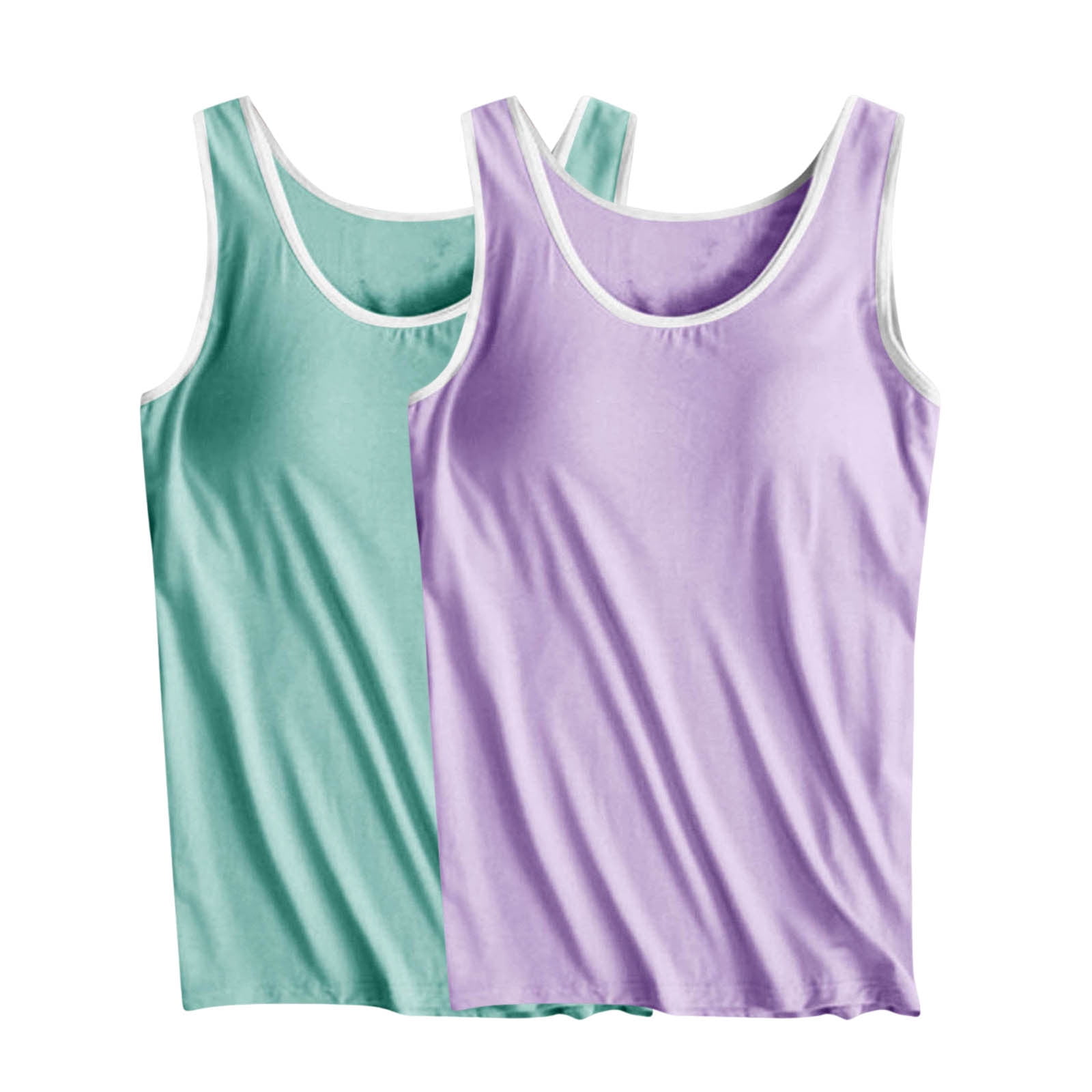 RbCulf Tank Tops for Women with Built-in Bra, Padded Tanks Active Yoga ...