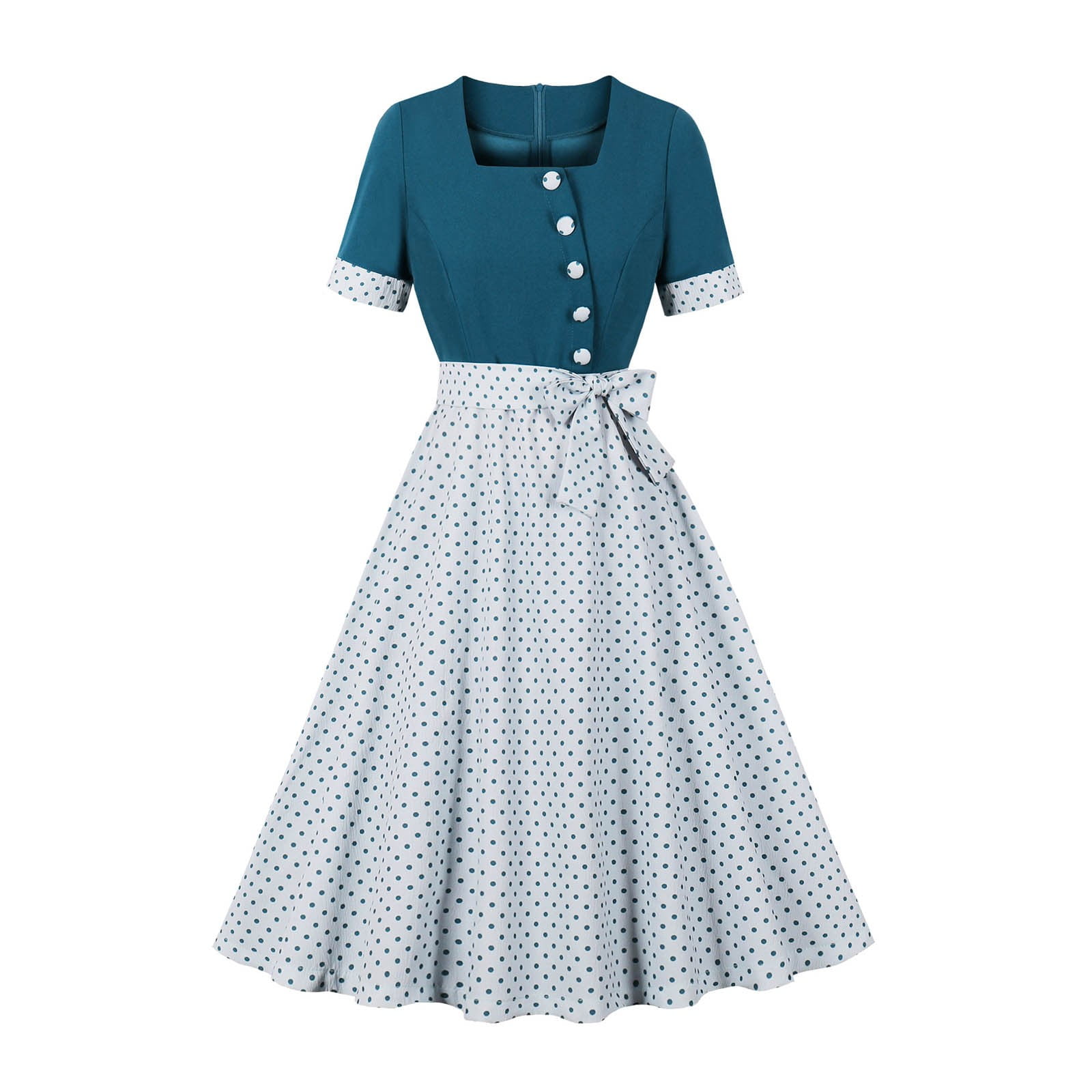 RbCulf Women 1950s Vintage Dress on Sale Formal Elegant Dolka Dots ...