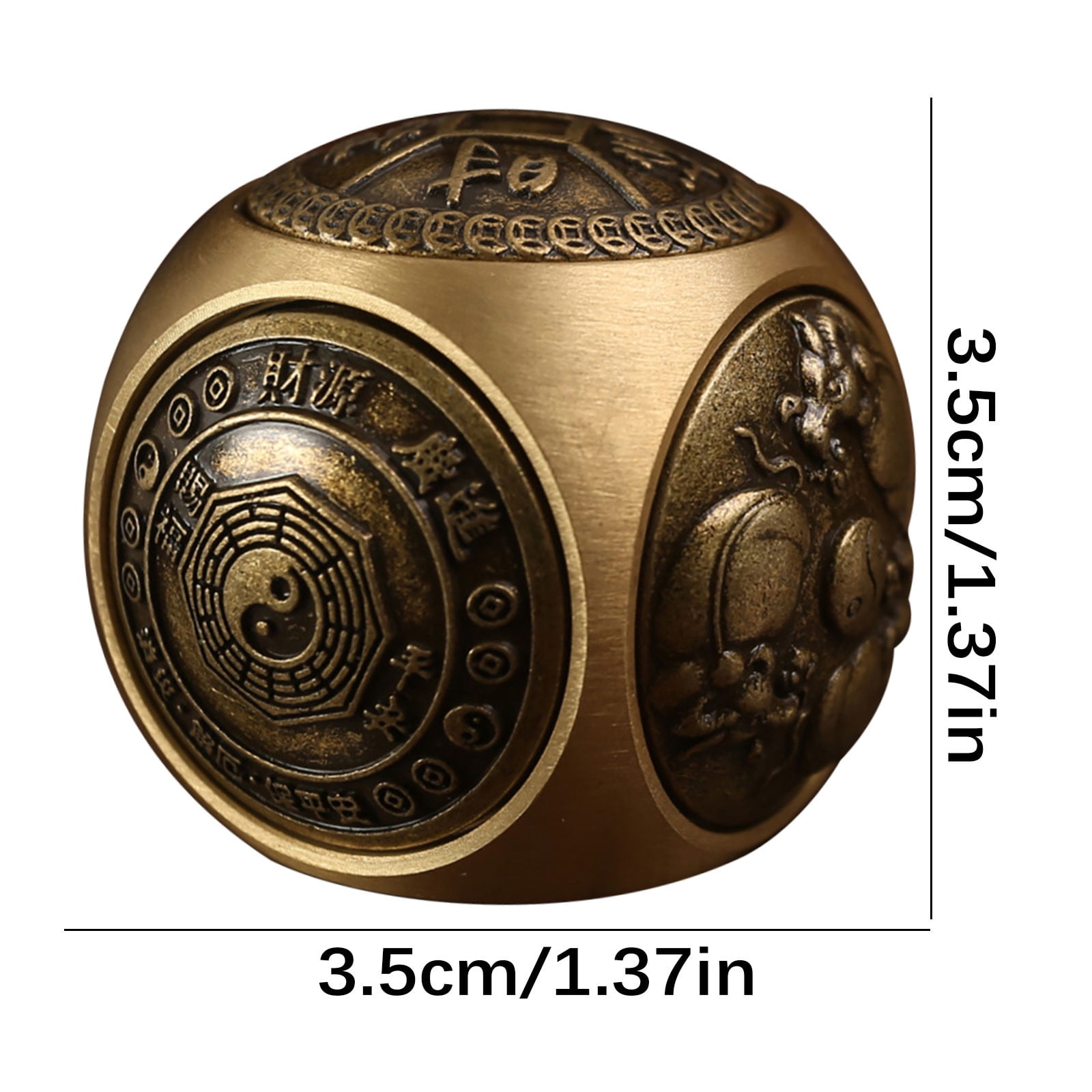 Rbaofujie Aesthetic Room Decor Brass Six Sided Ball Shaped ...