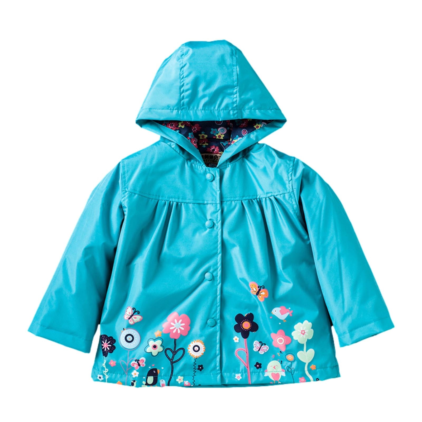 Rbaofujie Fall Winter Girls Raincoat Coat Long Sleeve Hooded Outerwear ...