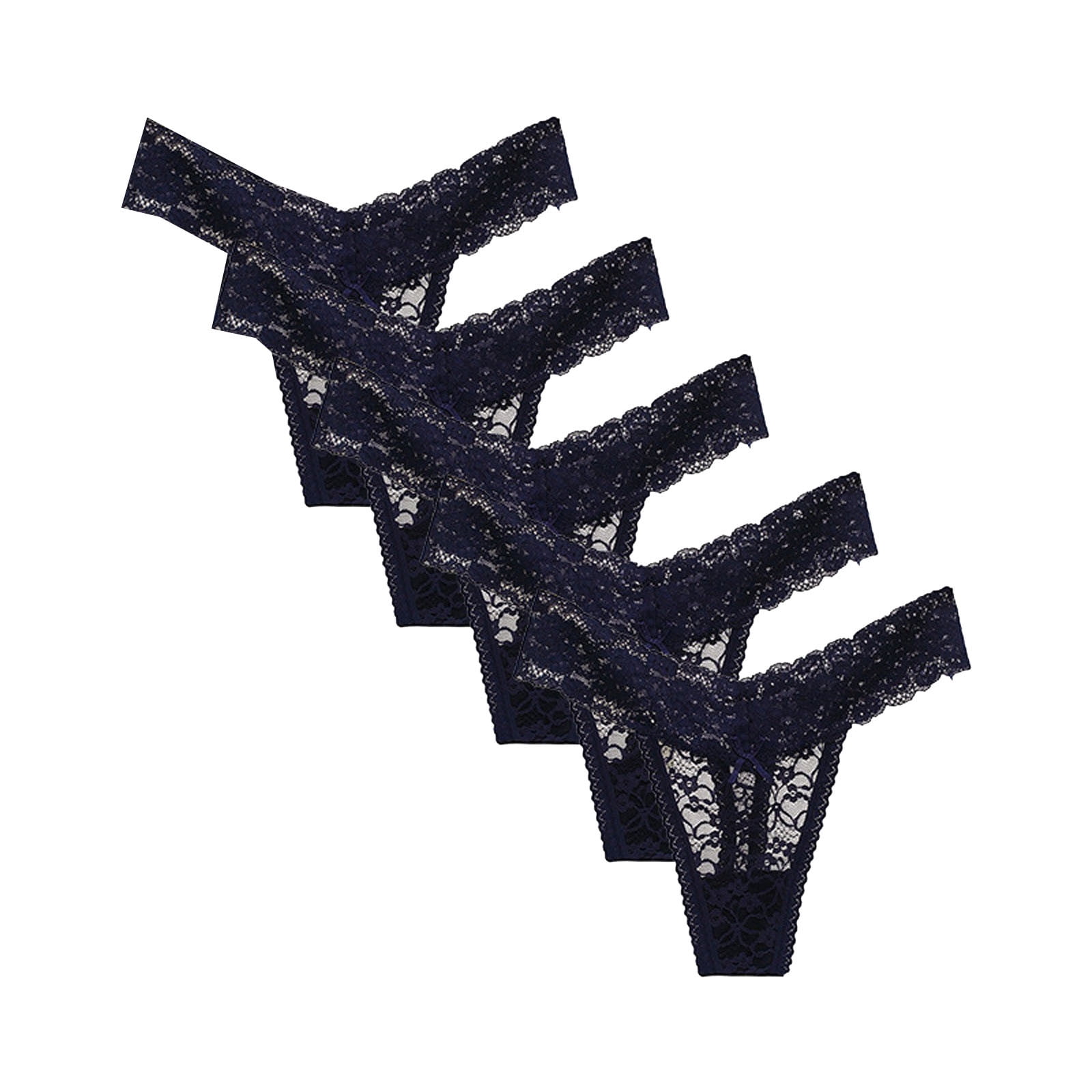 Rbaofujie Woman'S Low-Rise Lace String Thong 5 Pieces Thongs for Women ...