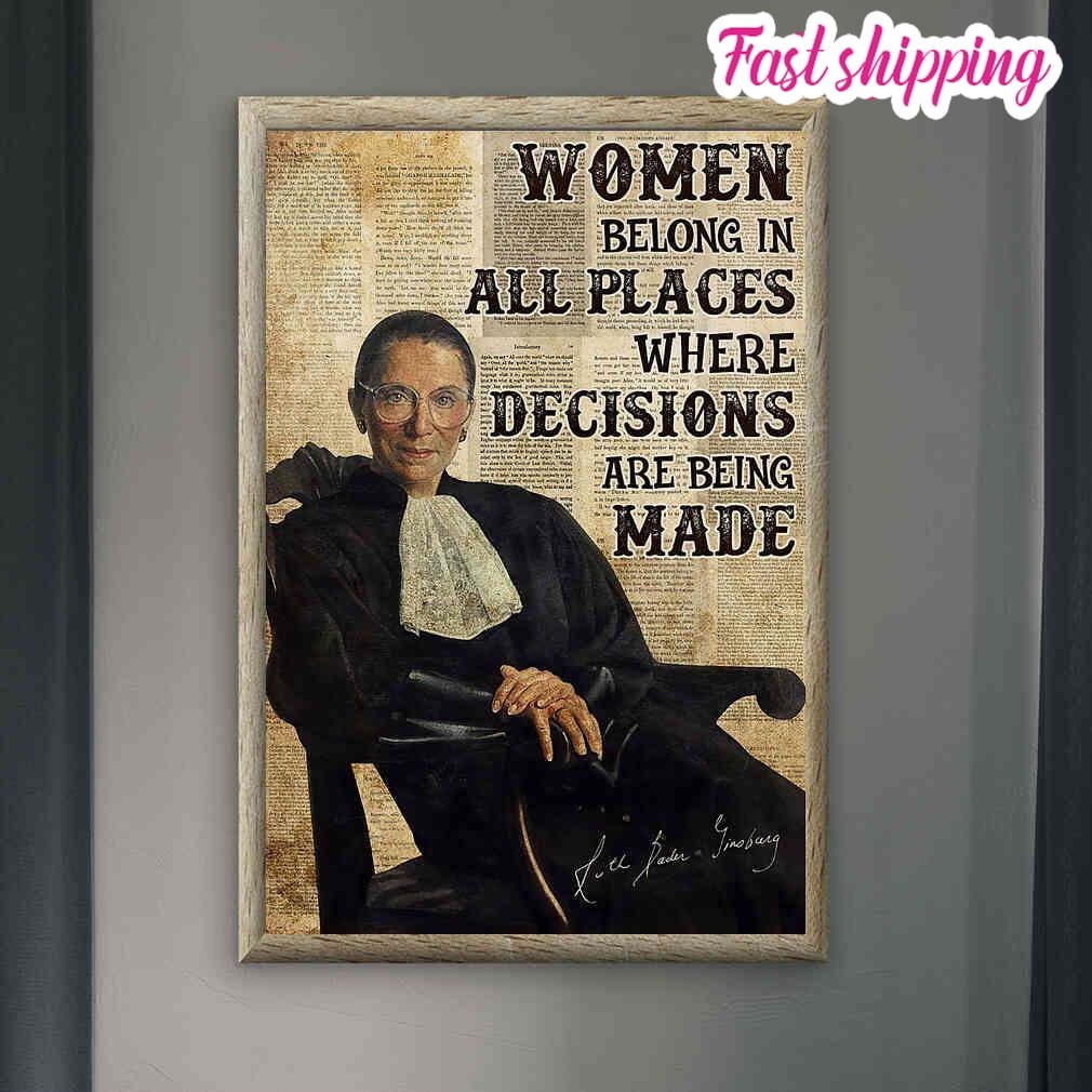 Rbg Women Belong Book Page Poster Prints Poster Wall Art Vertical 24 x ...