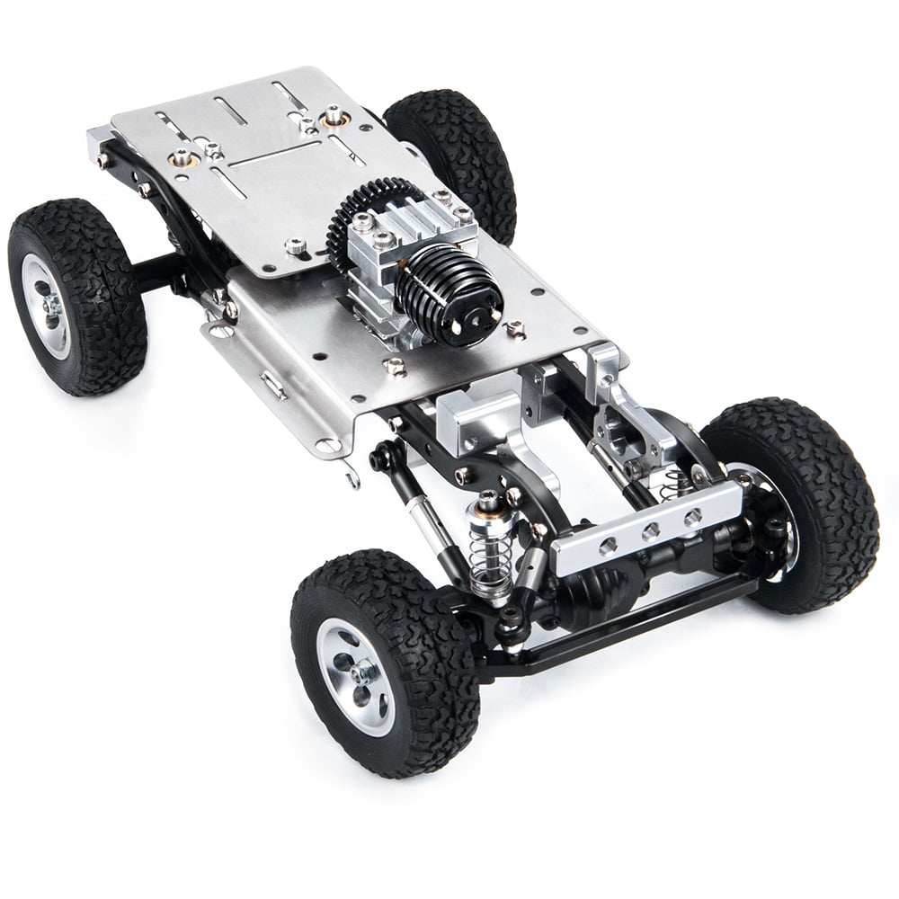 Rc Car Metal Frame Chassis Body Servo Wheels Tires Complete Set for 1/ ...