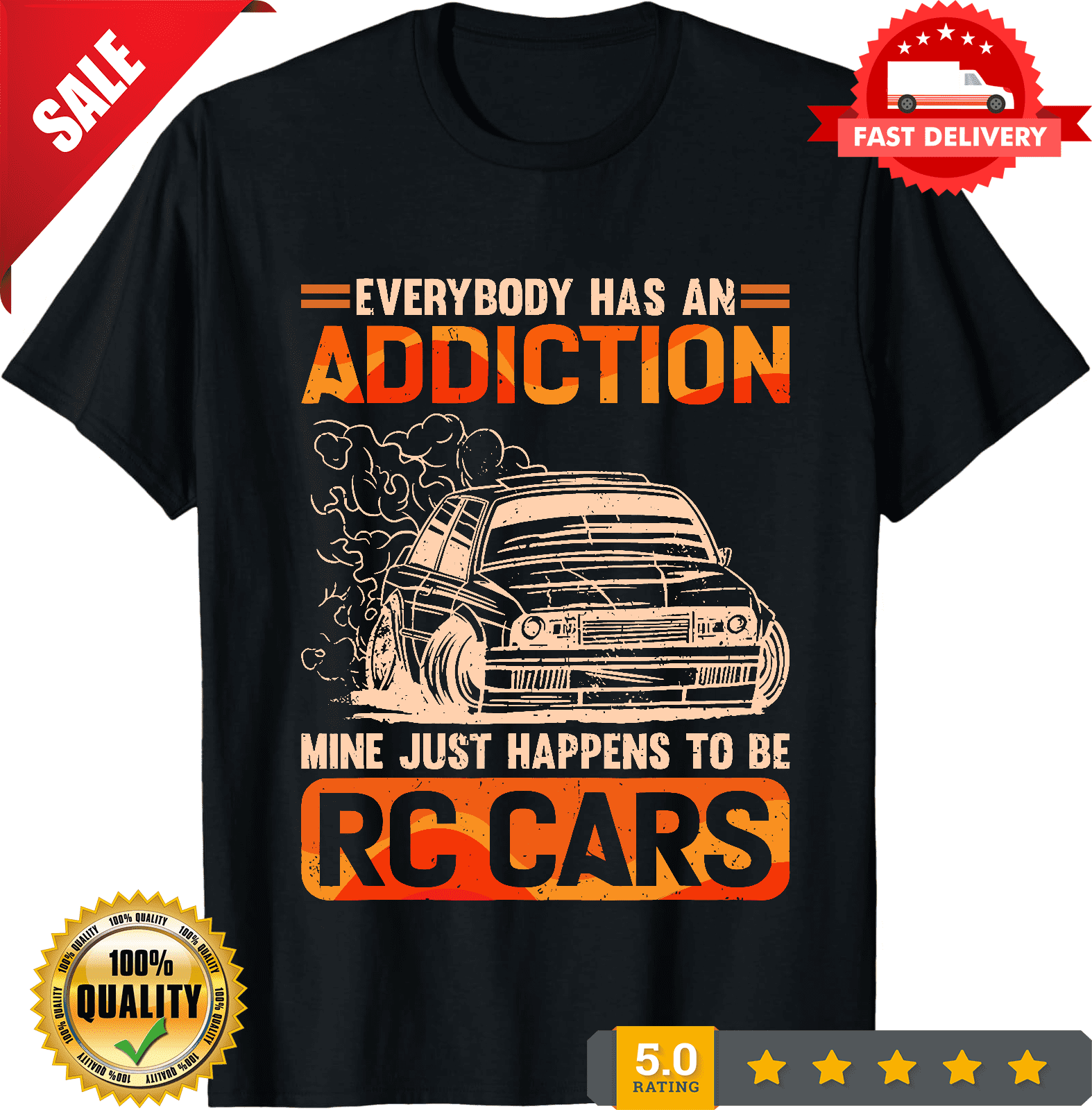 Rc Cars is my Addiction Mini Cars Racing Controlled RC Car Unisex T ...
