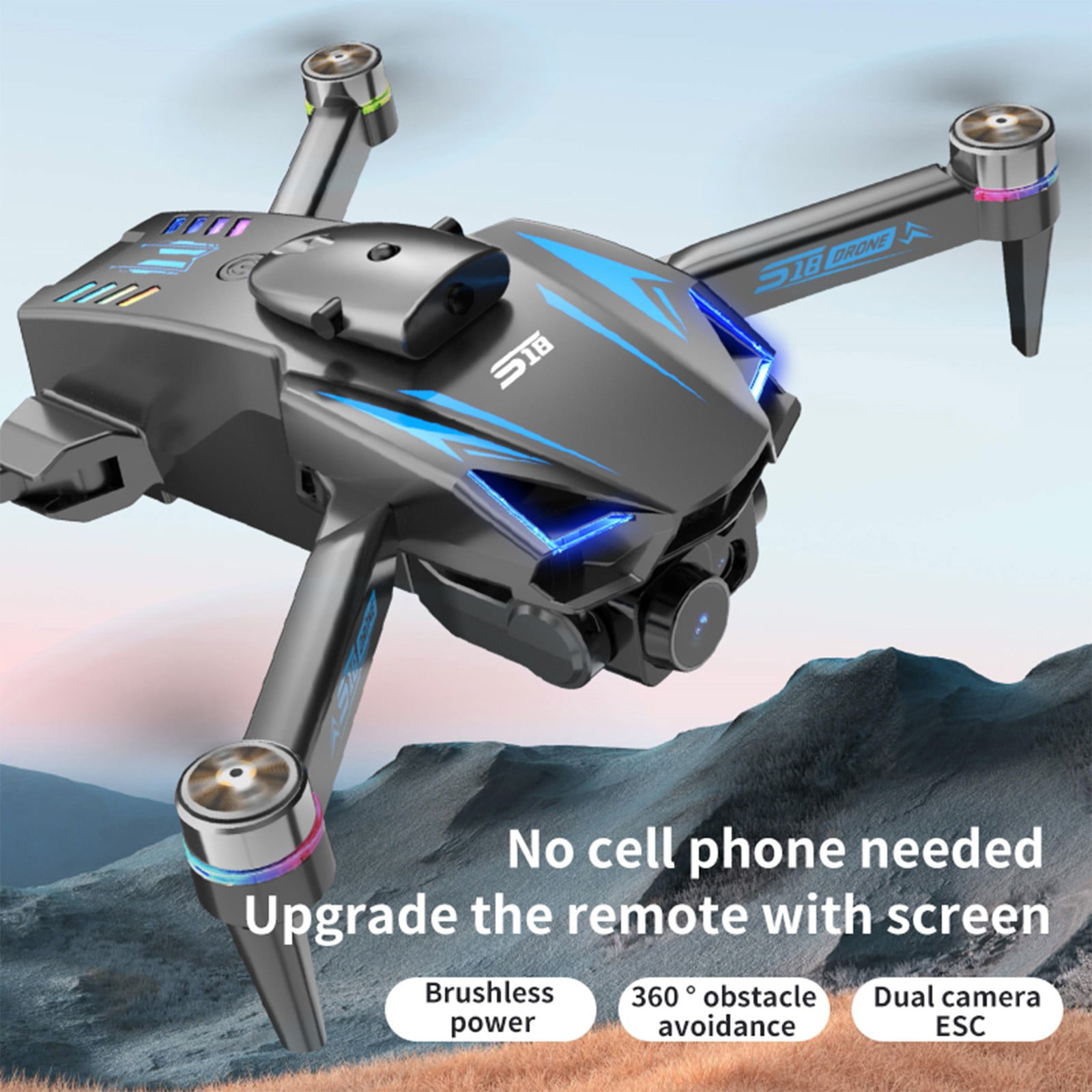 Rc Drone With Screen Remote Control, Brushless Motor, 1080P Camera ...