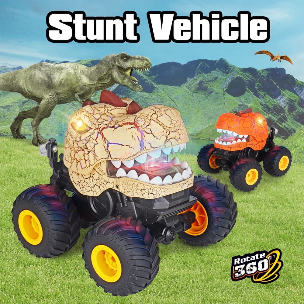 Rc Monster Trucks,Dinosaur Remote Control Car with Spray, Light & Sound ...