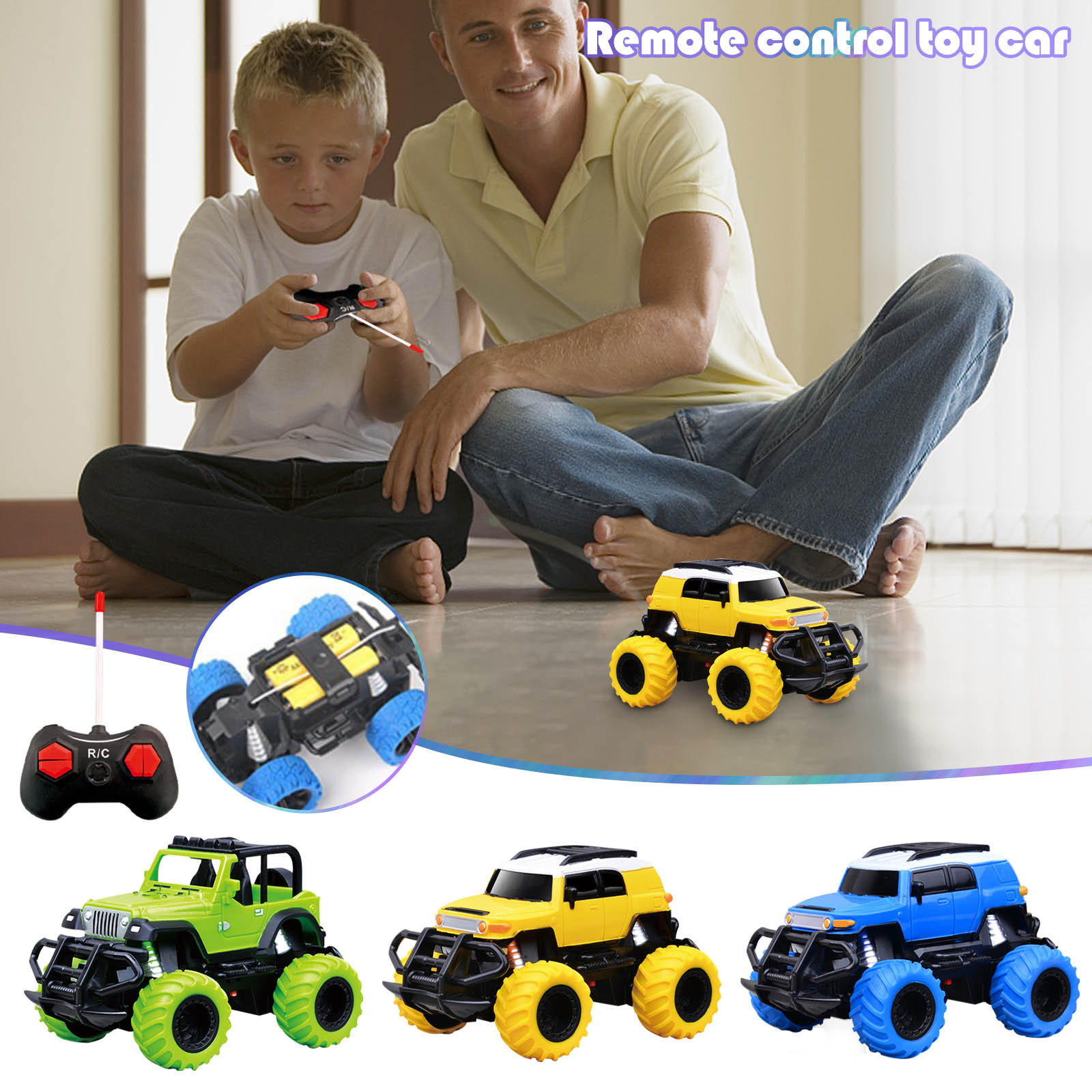 Rc Off-road Vehicle, Radio Control Toy Car, Durable Plastic Body, 4 ...