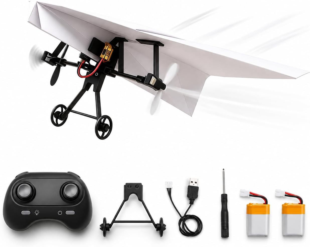 Rc Paper Airplane, 2026 New Rc Paper Airplane Kit, DIY Electric Remote ...