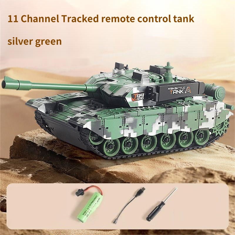 Rc Tank 2.4G 11Ch Remote Control Crawler Tracked Tank Electric Battle ...