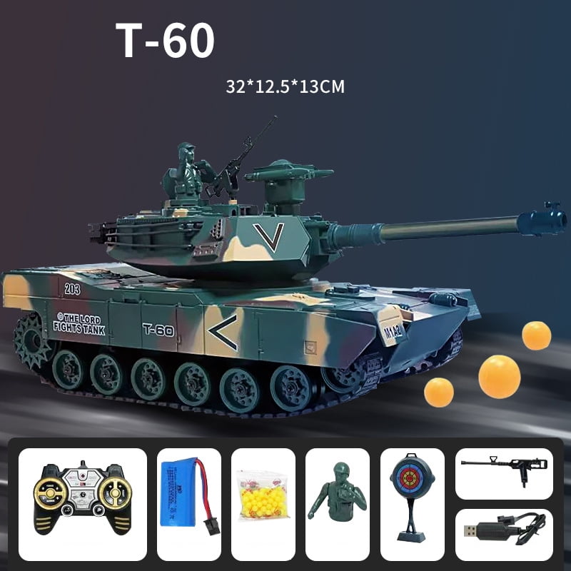 NOBRAND Remote Control Tank with 300° Rotation Turret, Electronic ...