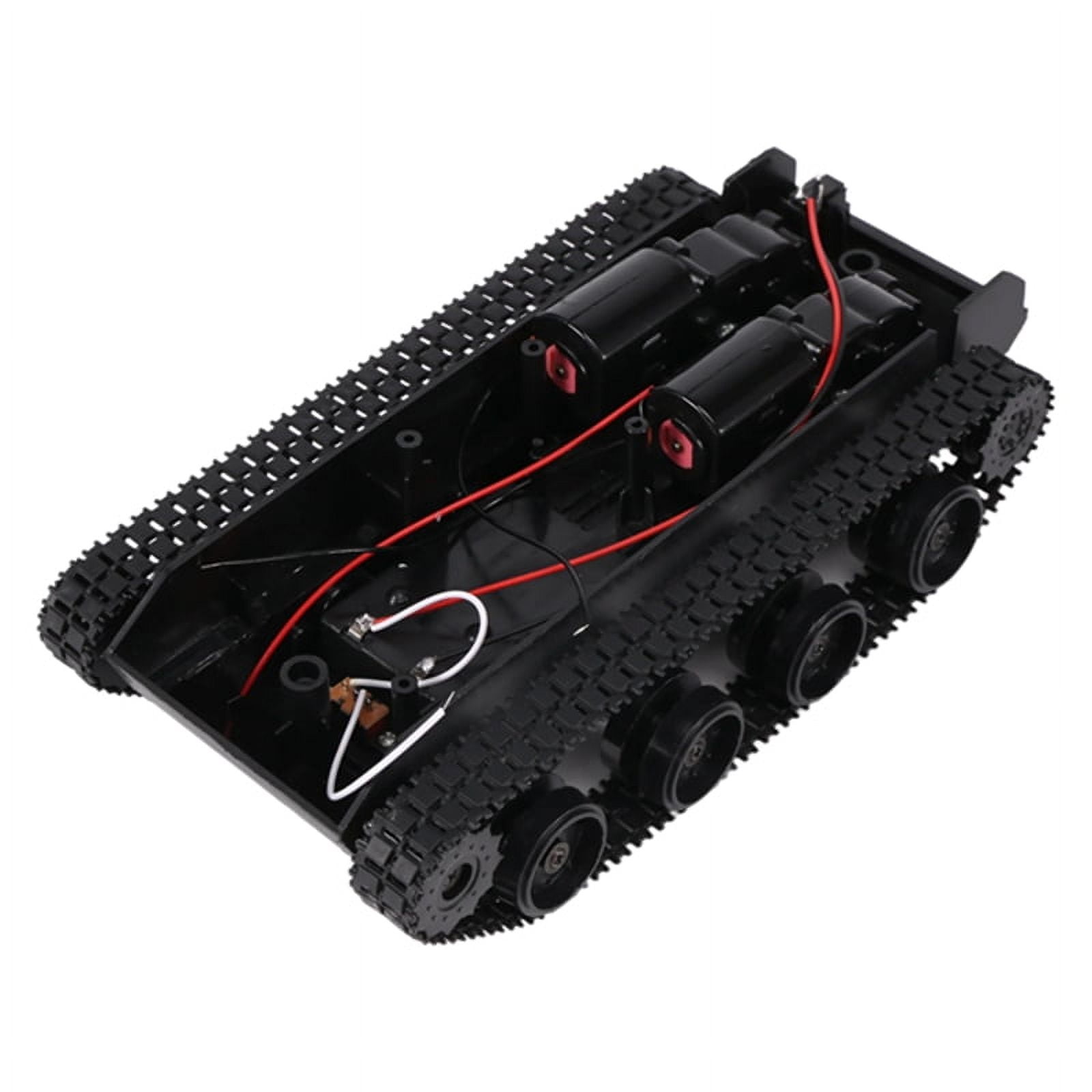 Rc Tank Smart Robot Car Chassis Kit Rubber Track Crawler For 130 Motor ...