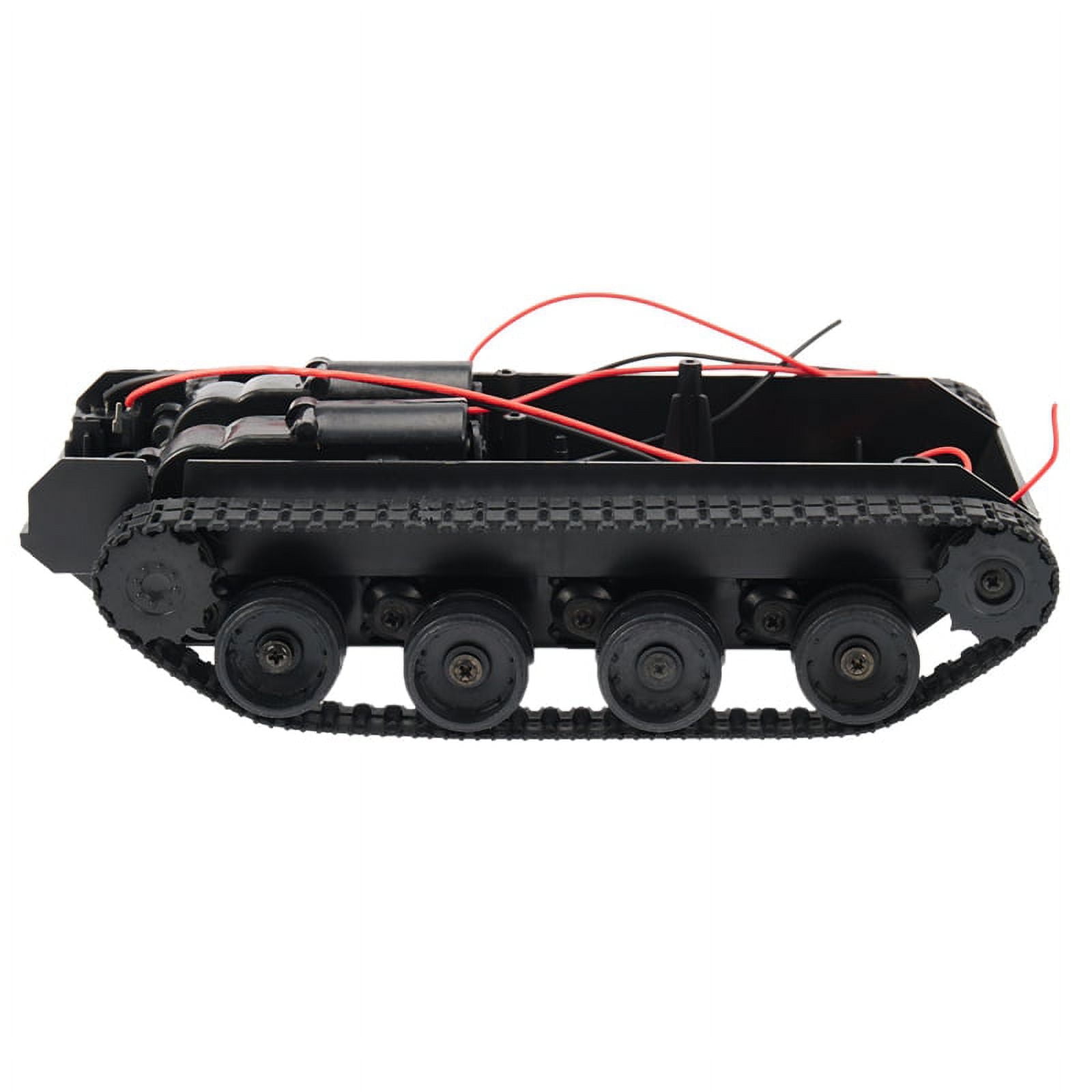 Rc Tank Smart Robot Tank Car Chassis Kit Rubber Track Crawler For 130 ...