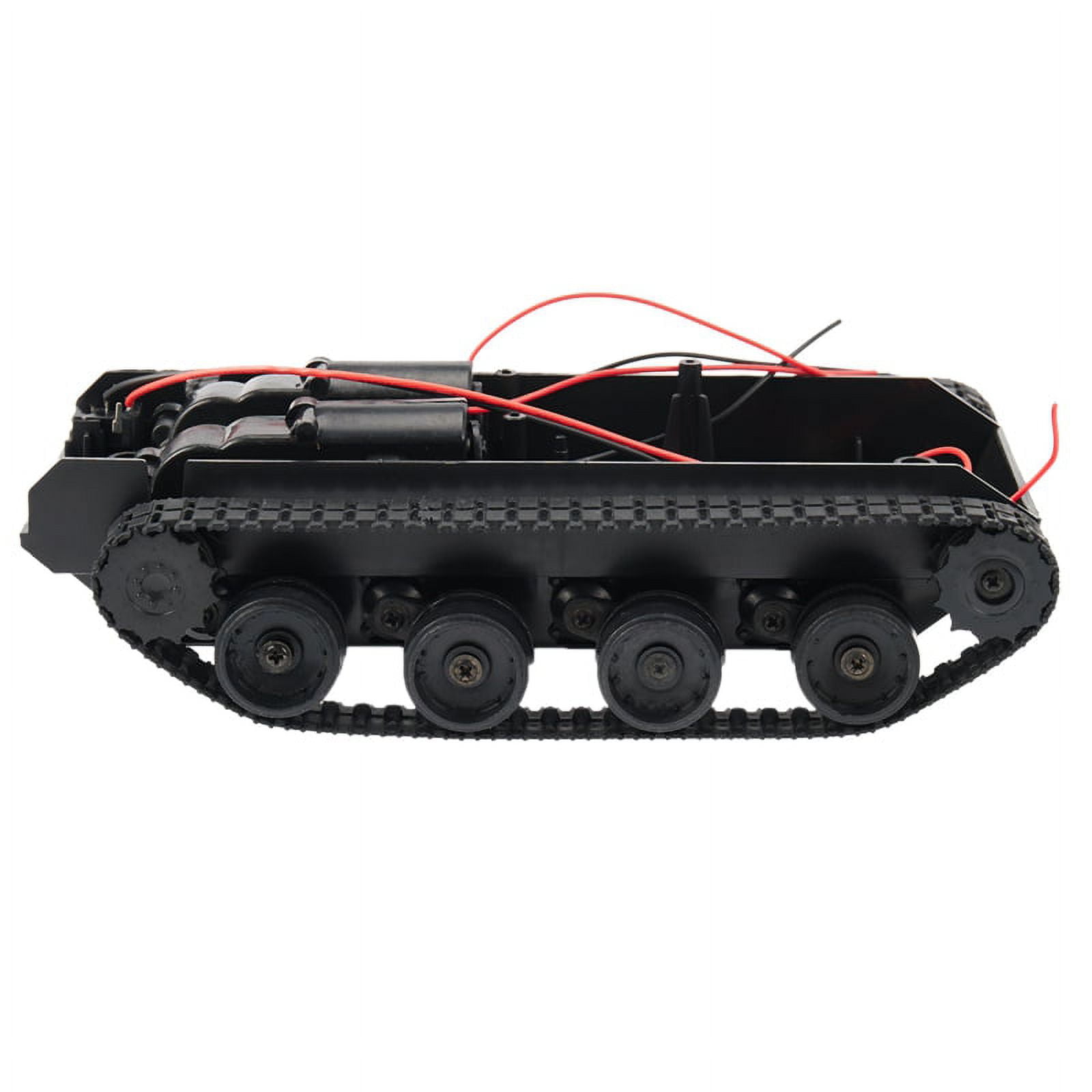 Rc Tank Smart Robot Tank Car Chassis Kit Rubber Track Crawler For 130 ...