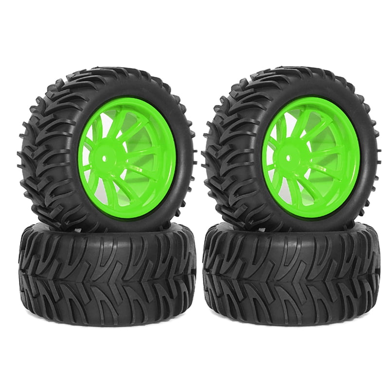 Rc Tires 1/10 Truck Tires and Wheels Remote Control Truck Tires Green ...