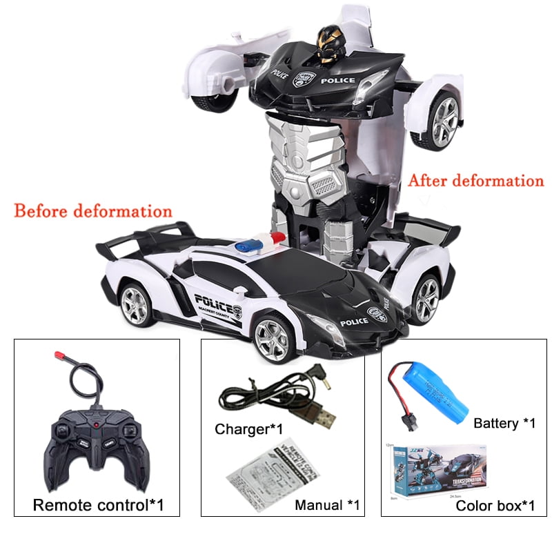 Rc car children 2in1 robots toys remote control radio off-road car ...