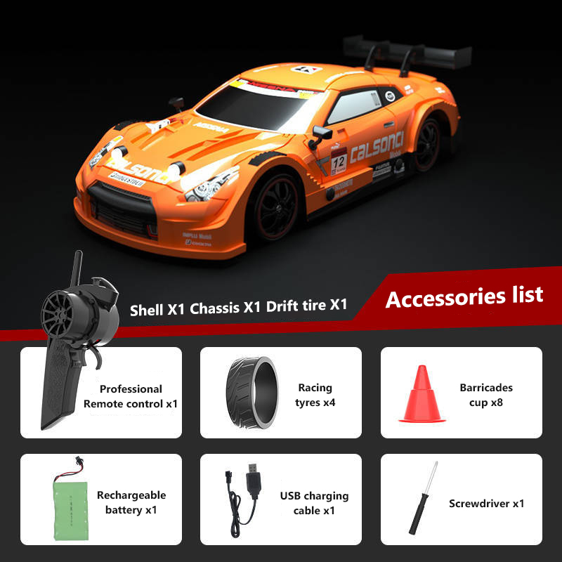 Rc car drift racing gtr model 1/16 high speed off road radio remote ...