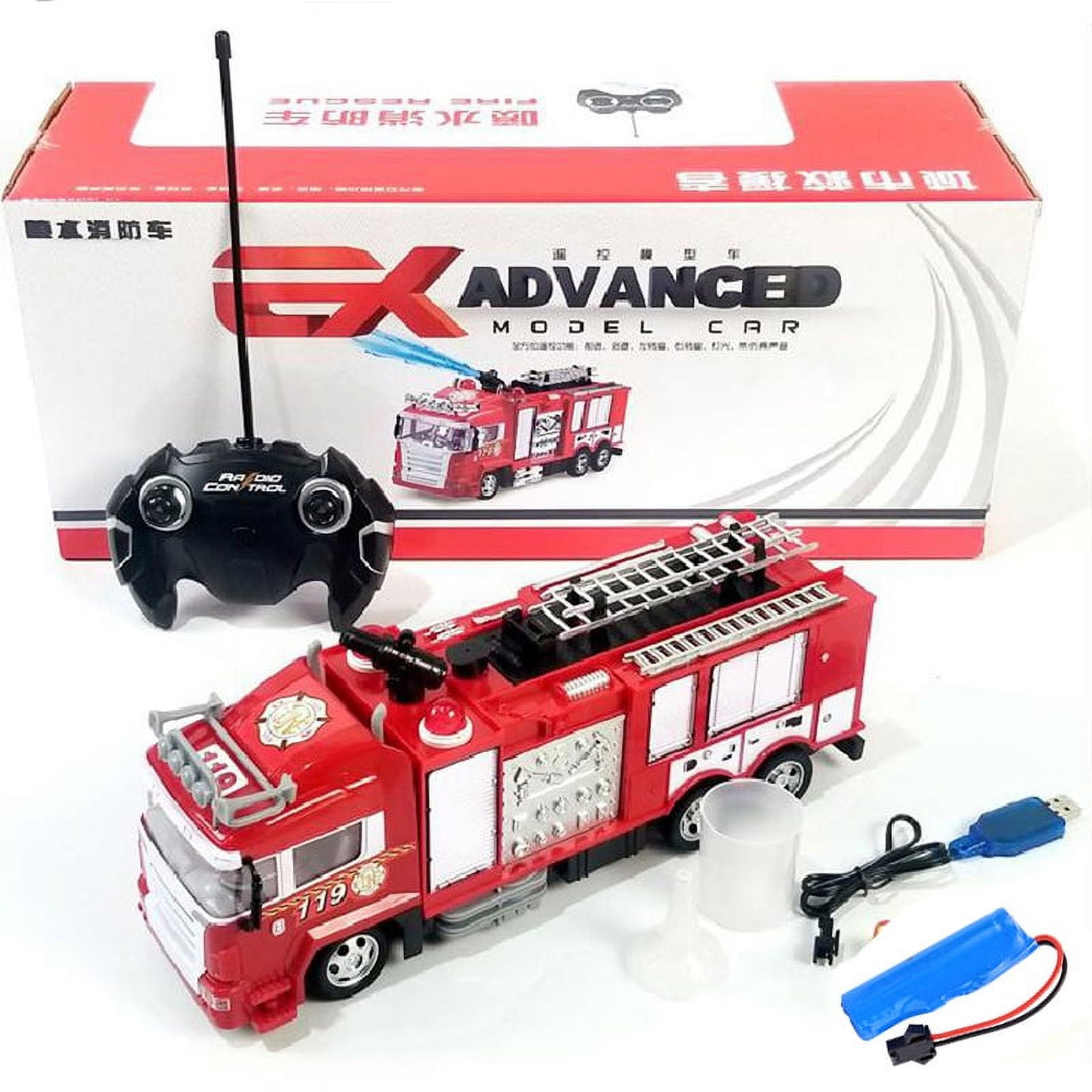 Rc fire truck remote control car truck rescue 2.4g fireman radio ...