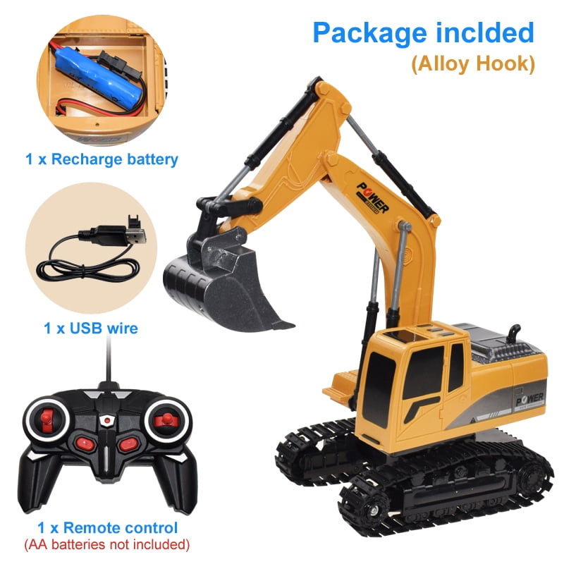 Rc trucks mini remote control bulldozer 1:24 alloy plastic engineering ...