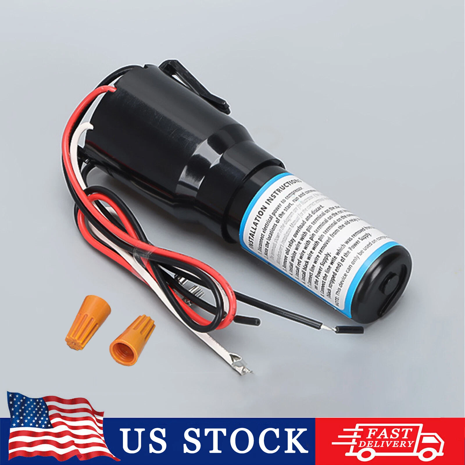 Rc0410 Refrigerator Relay Overload Start Run Capacitor 1/4 1/3 Hp 3 N ...