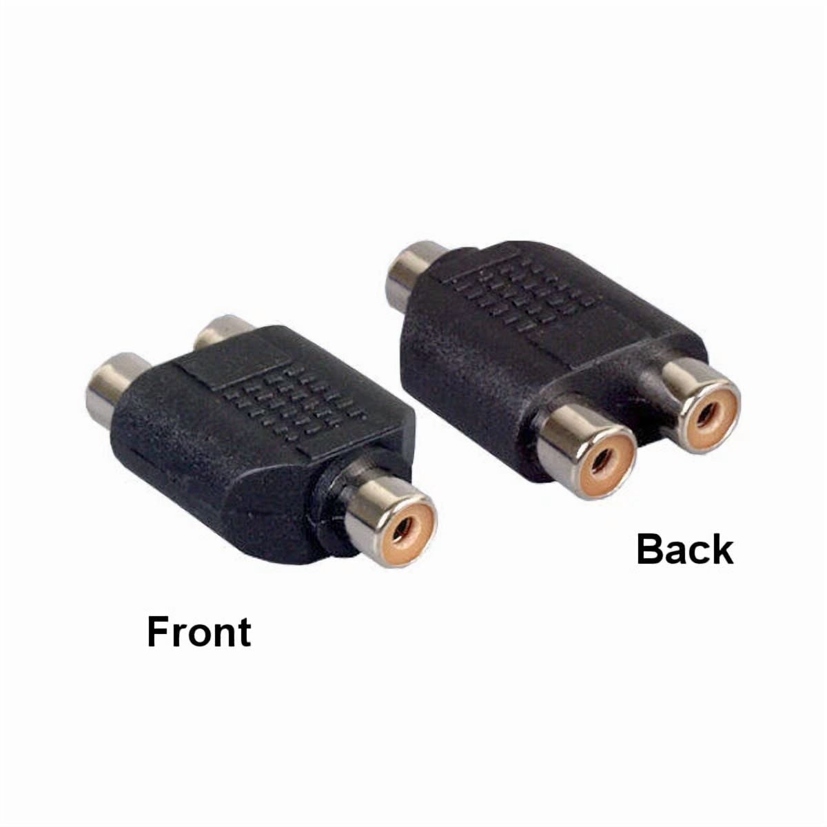 Rca Female To 2-Rca Female Y Adapter Rca Cable To Dual Rca Ports Audio ...
