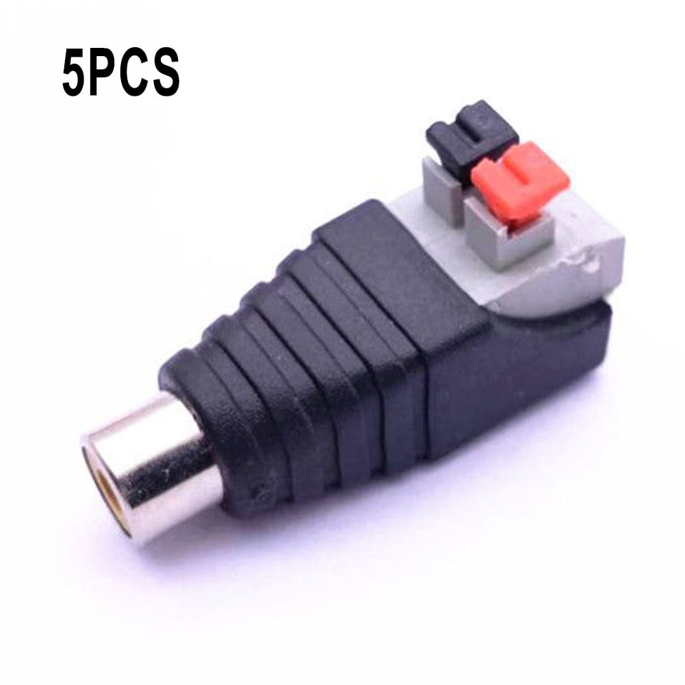 RCA Male Female Power Supply For CCTV Camera Push Fit Adapter Plug ...
