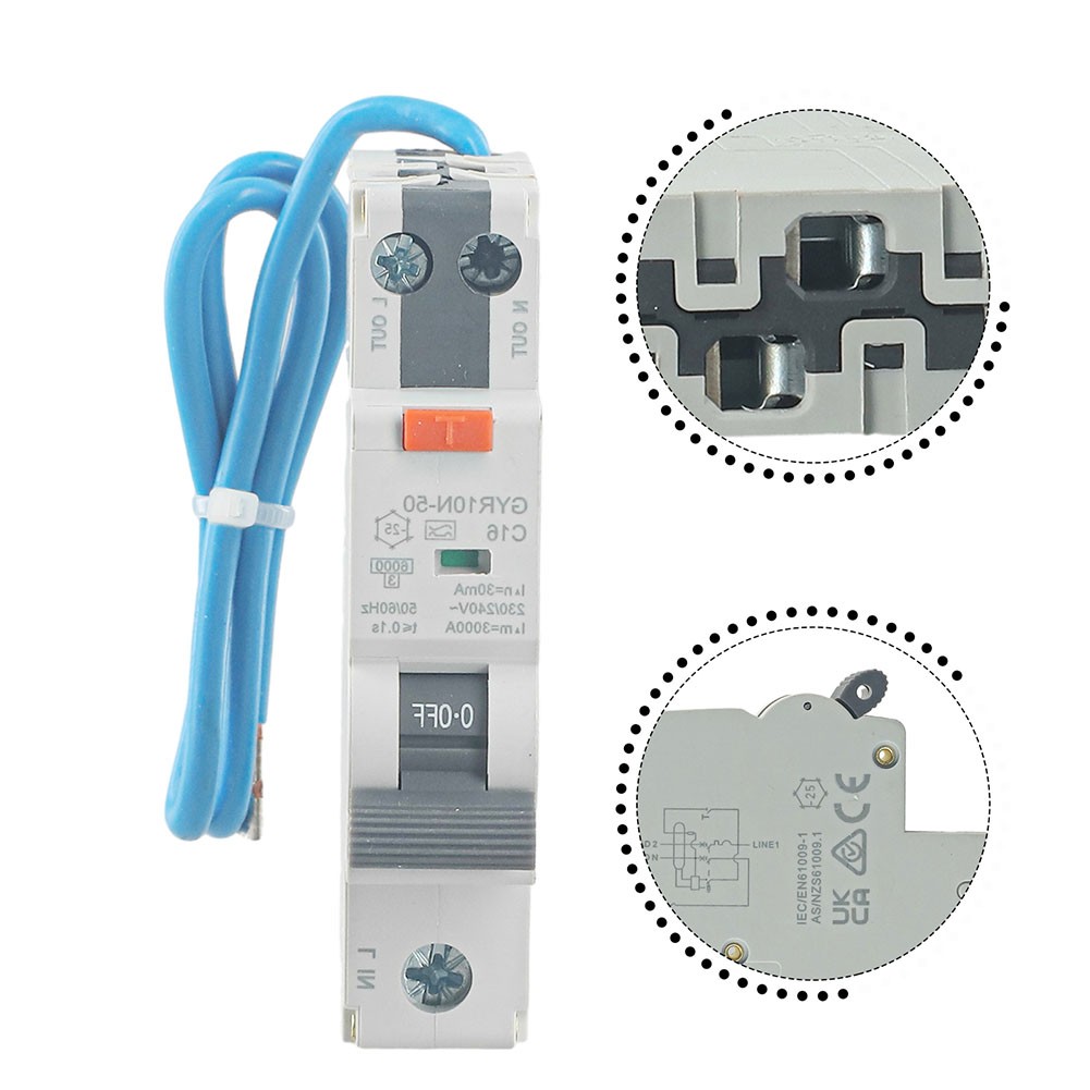 Rcbo Safety Switch For Earth Leakage 30Ma 6Ka Residual Current Circuit ...