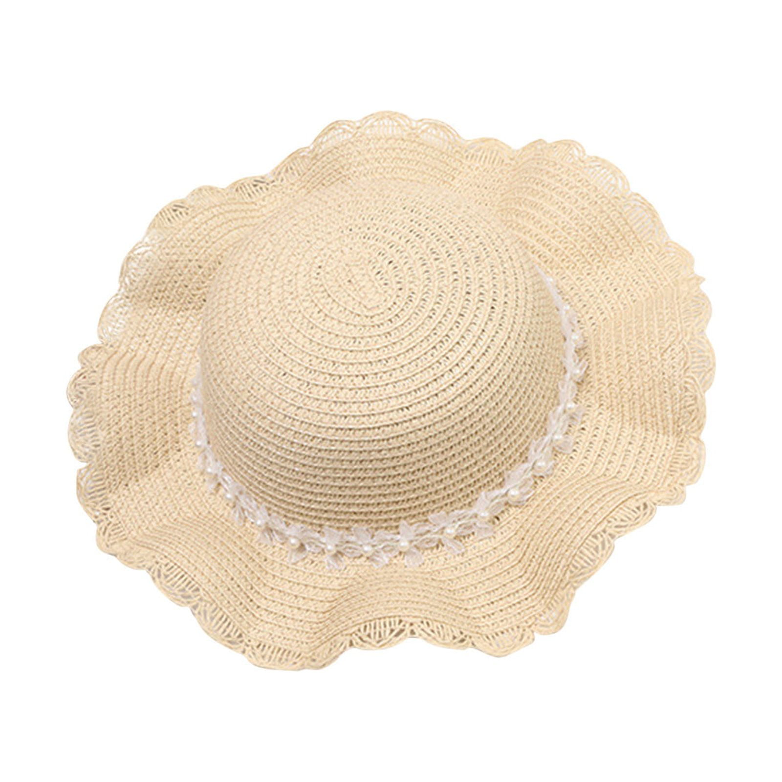 Rciityk Baby Toddler Girls Straw Sun Hat Summer Beach Hat Baby Girls ...