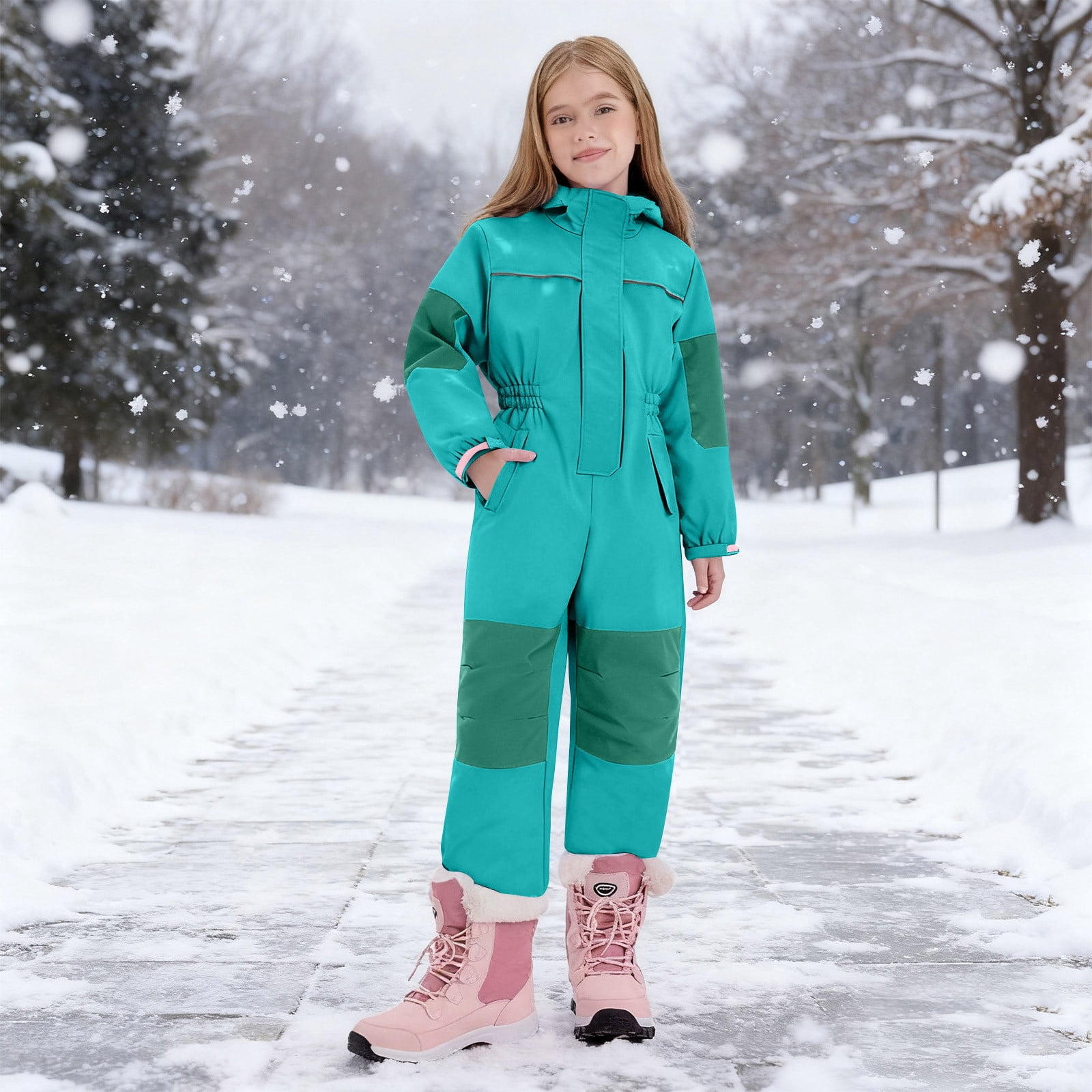 Rciityk Blue Toddler Snow Suit - Snow Suit for Kids - Girls Boys One ...