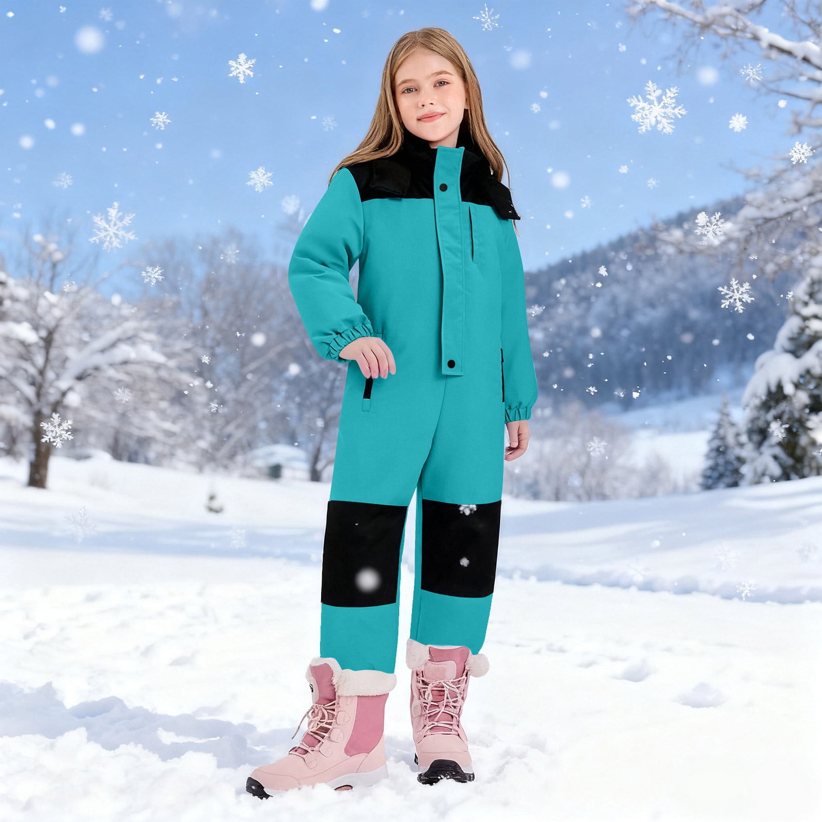 Rciityk Kids Snow Suit Boys Girls One Pieces Snowsuits Winter Warm ...