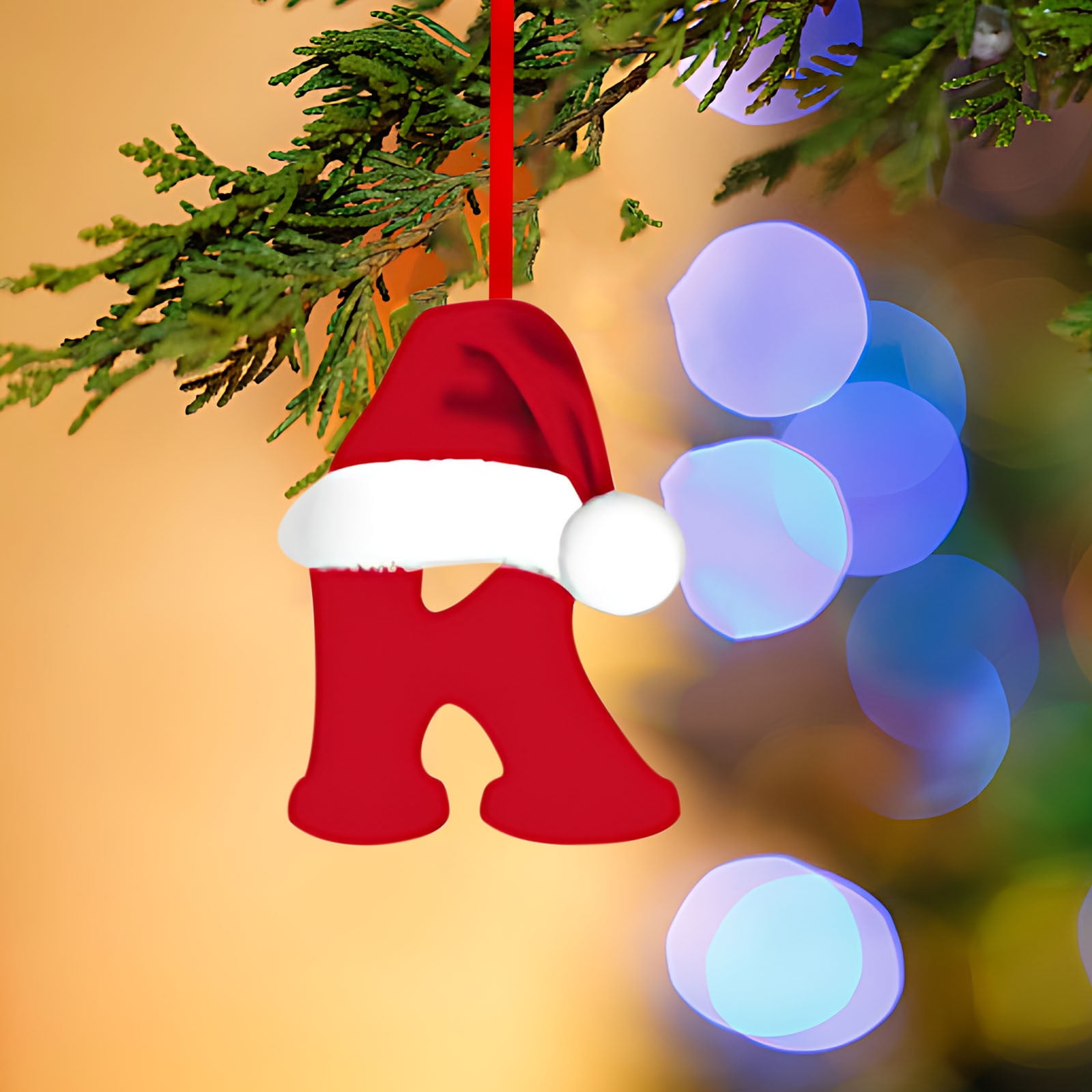 Rciityk New 26 Letters Christmas Tree Decoration Santa Hat Christmas ...