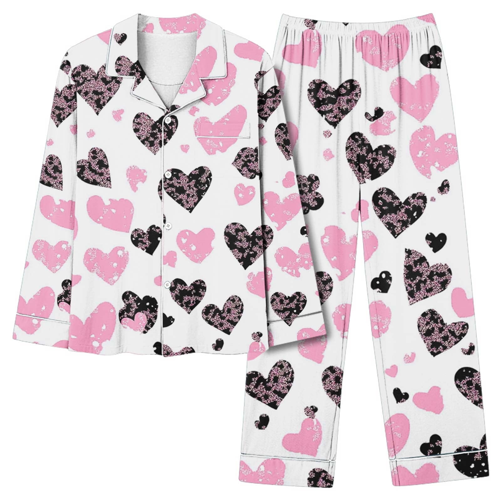 Rciityk Plus Size Pajamas for Women Set Valentines Day Lounges Cute ...