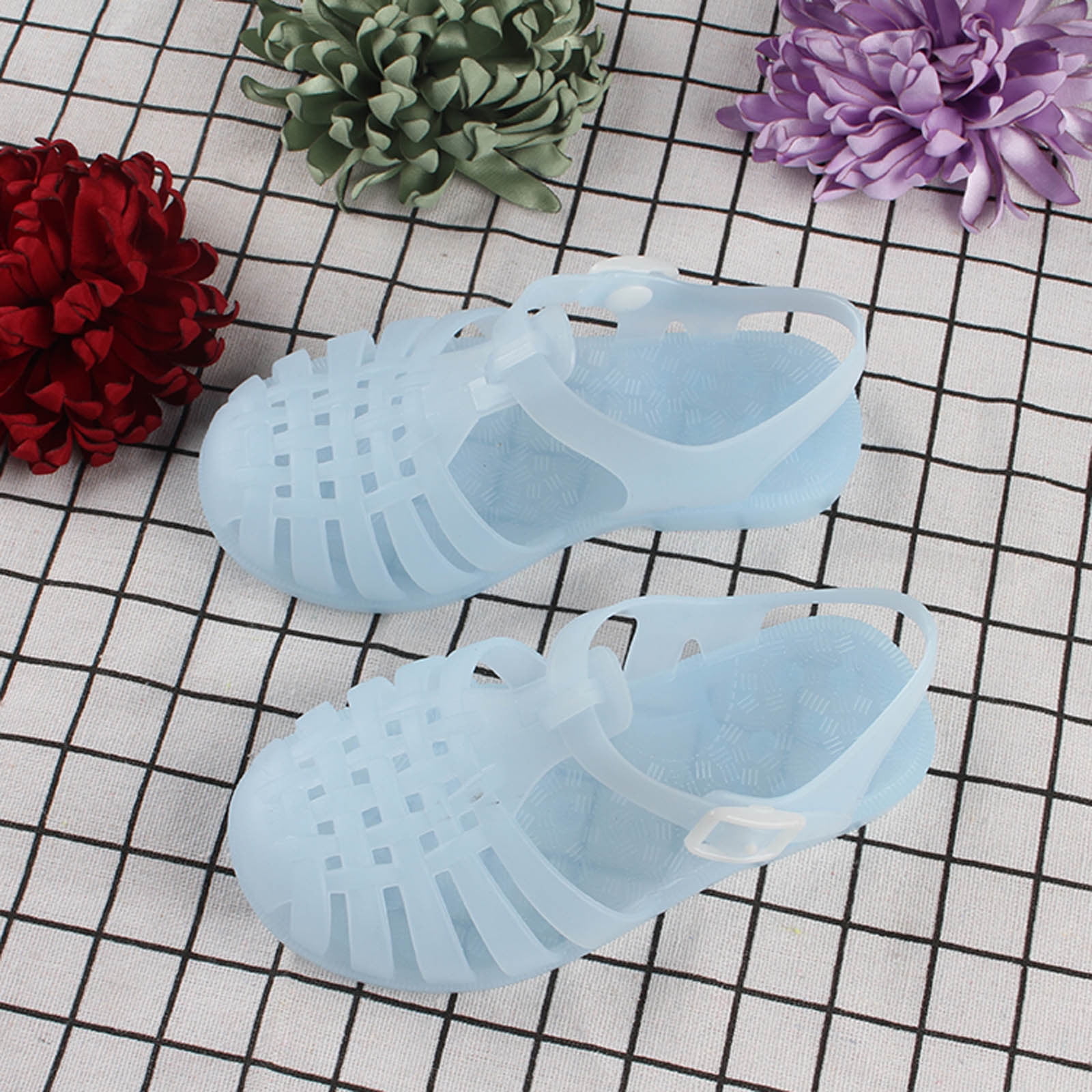 Rciityk Sky Blue Toddler Baby Girl Sandals Summer Beach Roman Sandals ...