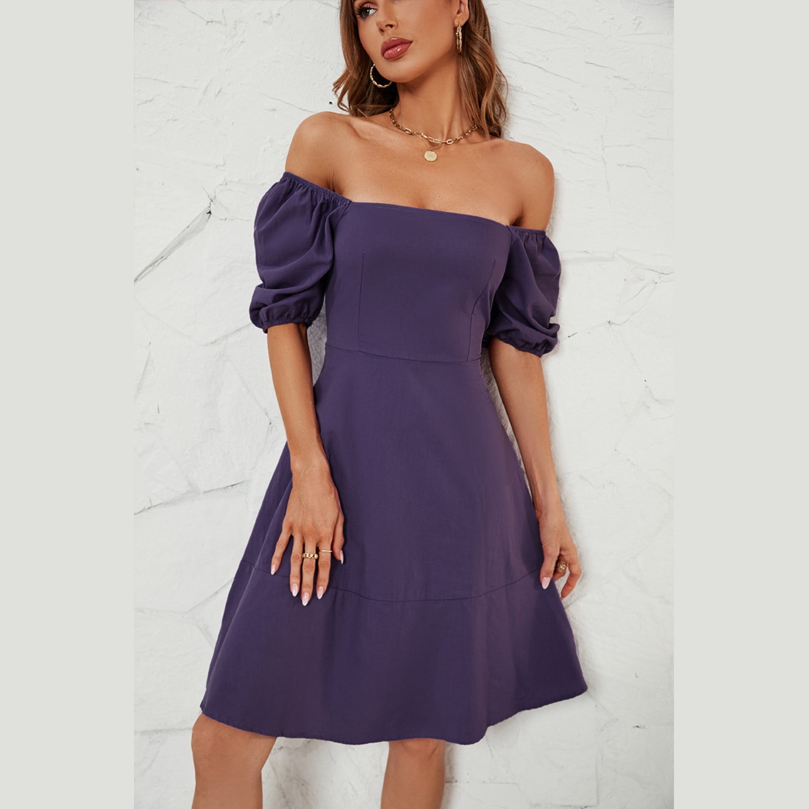 Rciityk Summer Dresses Short Sleeve Sundresses For Women Casual Swings