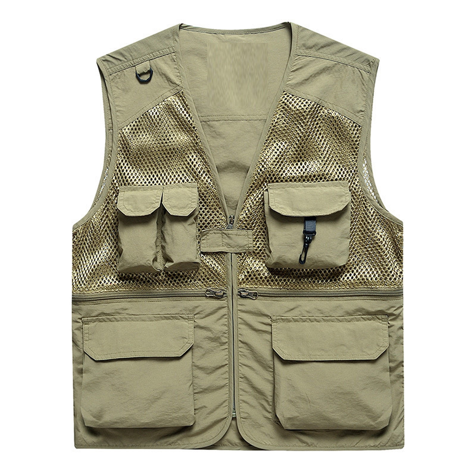 Rciityk V-Neck Multi-Pockets Polyester, Journalist Vest (Men's ...