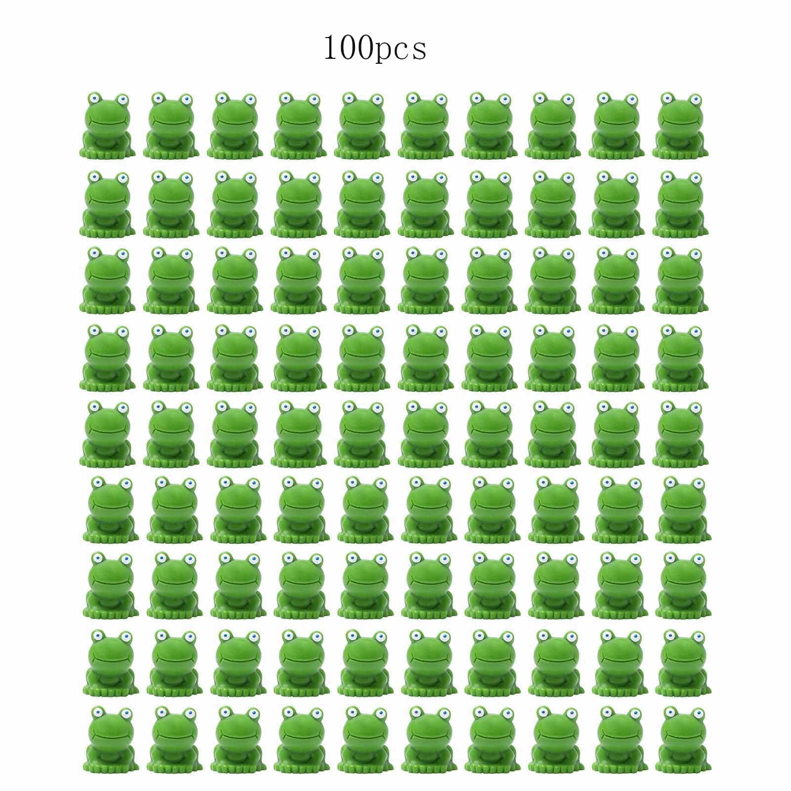 Rdeuod 100 Pcs Resin Mini Frogs Figurines, Green Frog Miniature Figurines, Micro Frogs Figurines ...